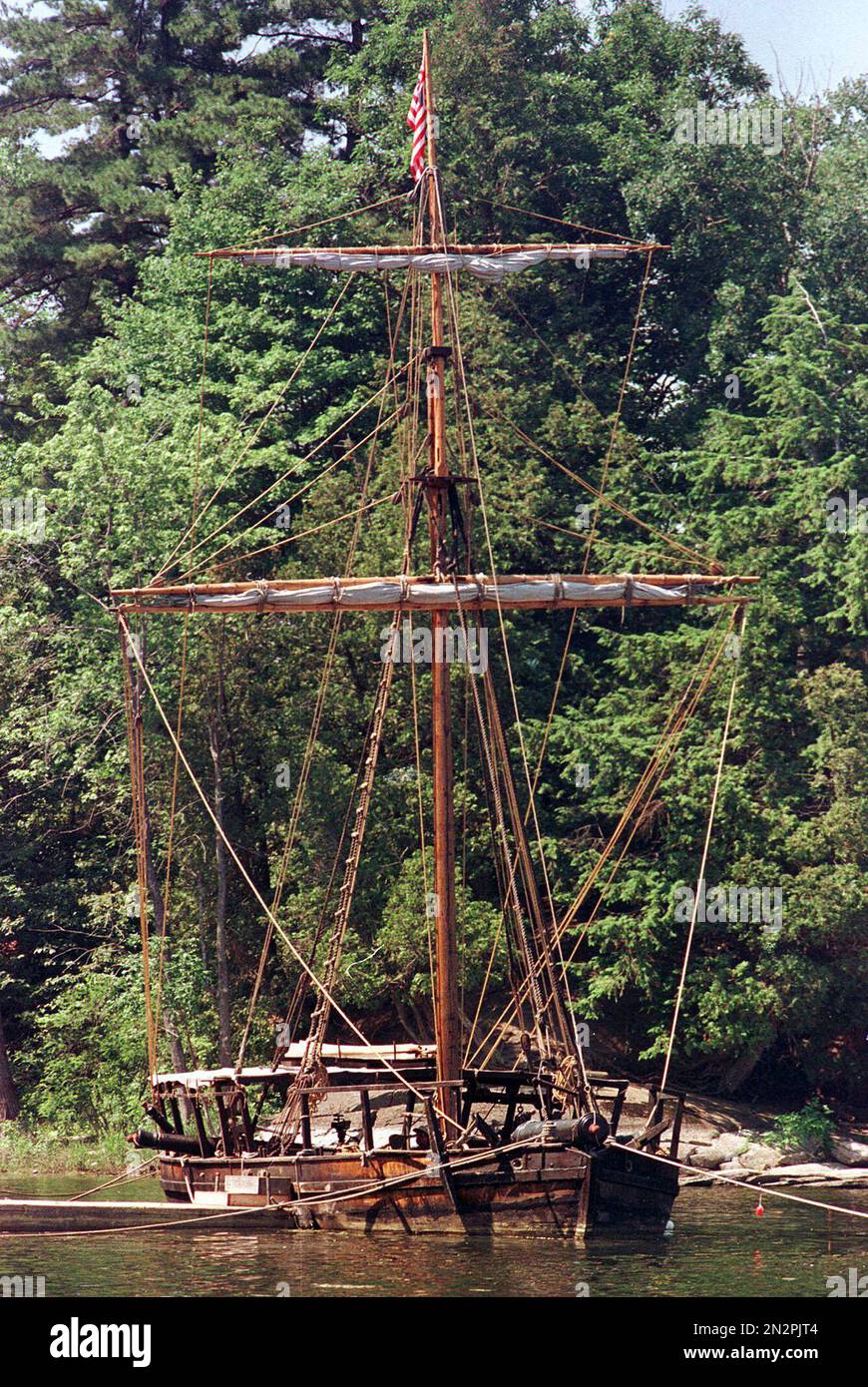 FILE - In this June 30, 1997 file photo, a replica of the Revolutionary ...