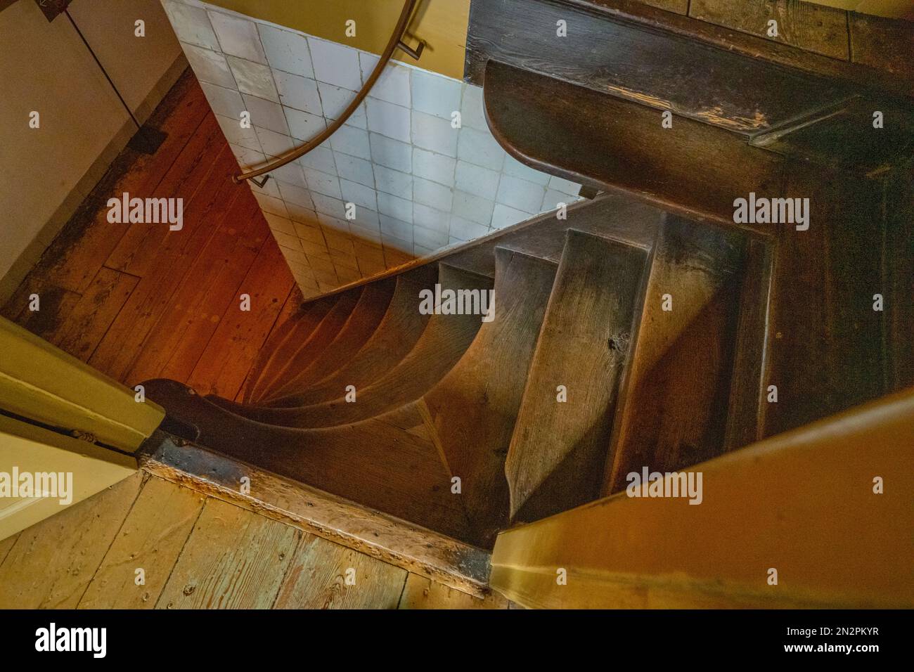 Looking down steep stairs in Our Lord in the Attic Museum (Former ...