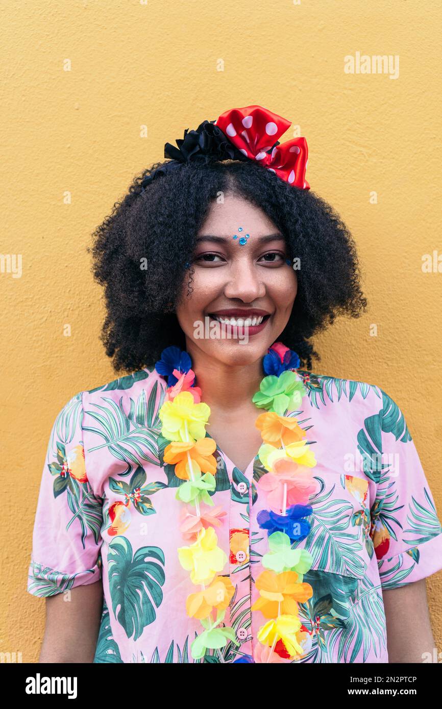 Portrait of a woman at Barranquilla Carnival, Colombia Stock Photo - Alamy