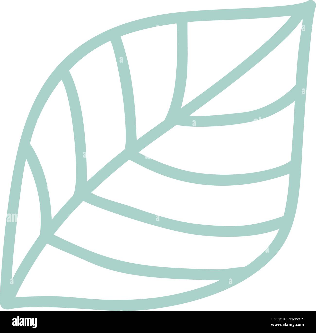 Spring Leaf Outline Vector line Icon. Doodle Spring Concept Minimal ...