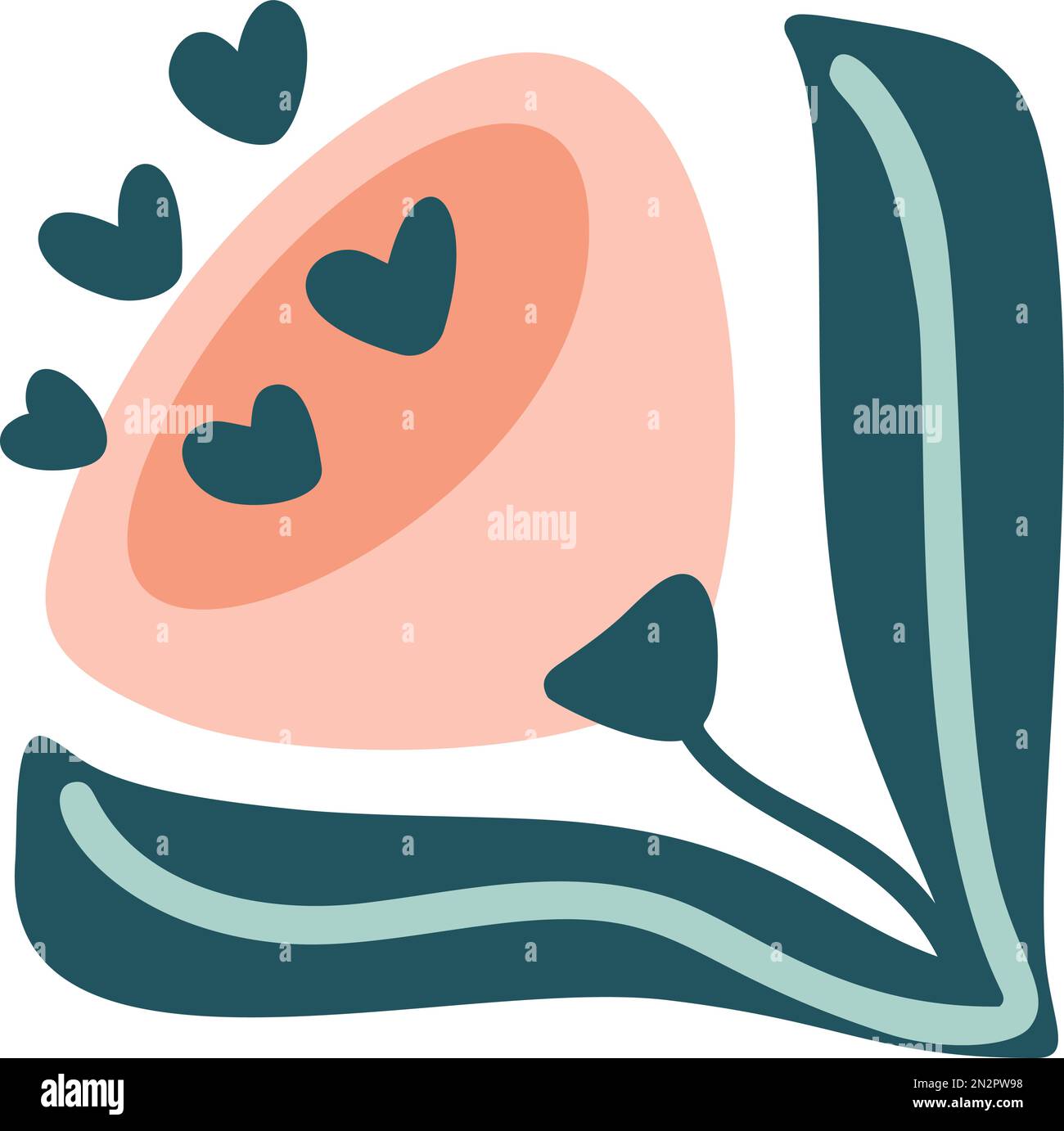 Groovy 70s hippie spring or summer flower print. Positive floral ethno ...