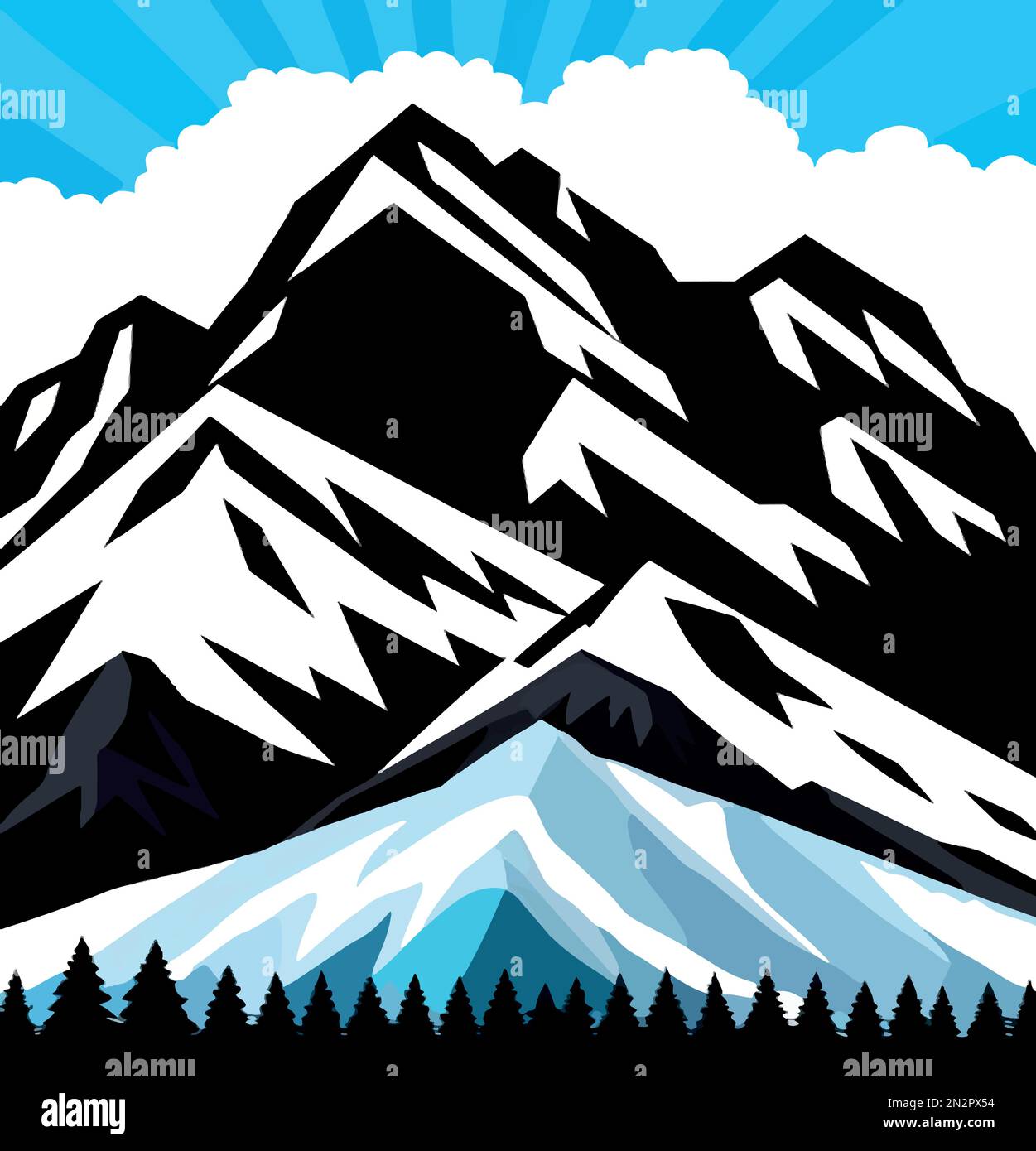 Winter glacier norway Stock Vector Images - Alamy