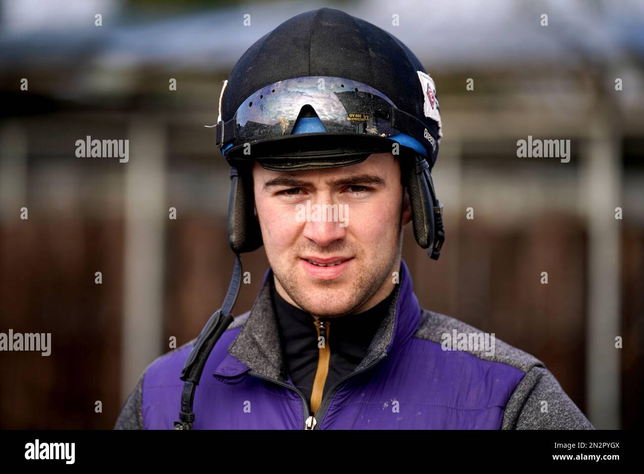 Jockey Jordan Gainford during a visit to Gordon Elliott's yard at ...