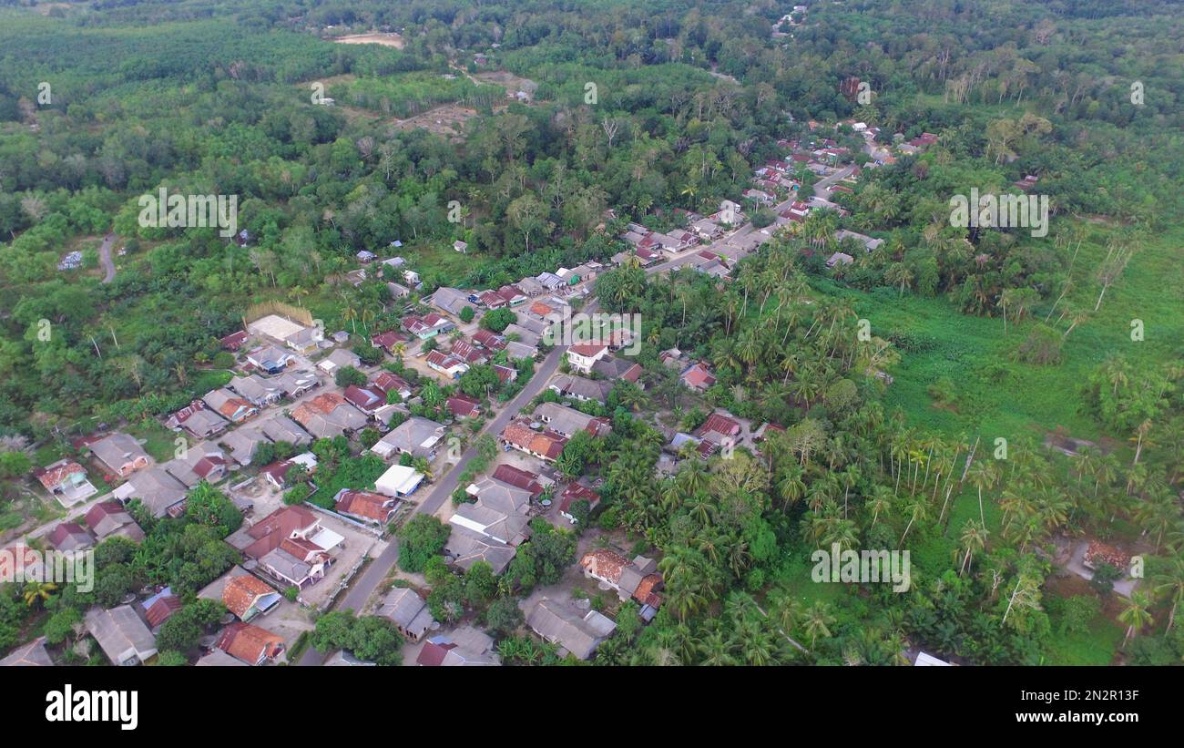 Aerial View Using Drones, Residential Areas And Roads Stock Photo - Alamy