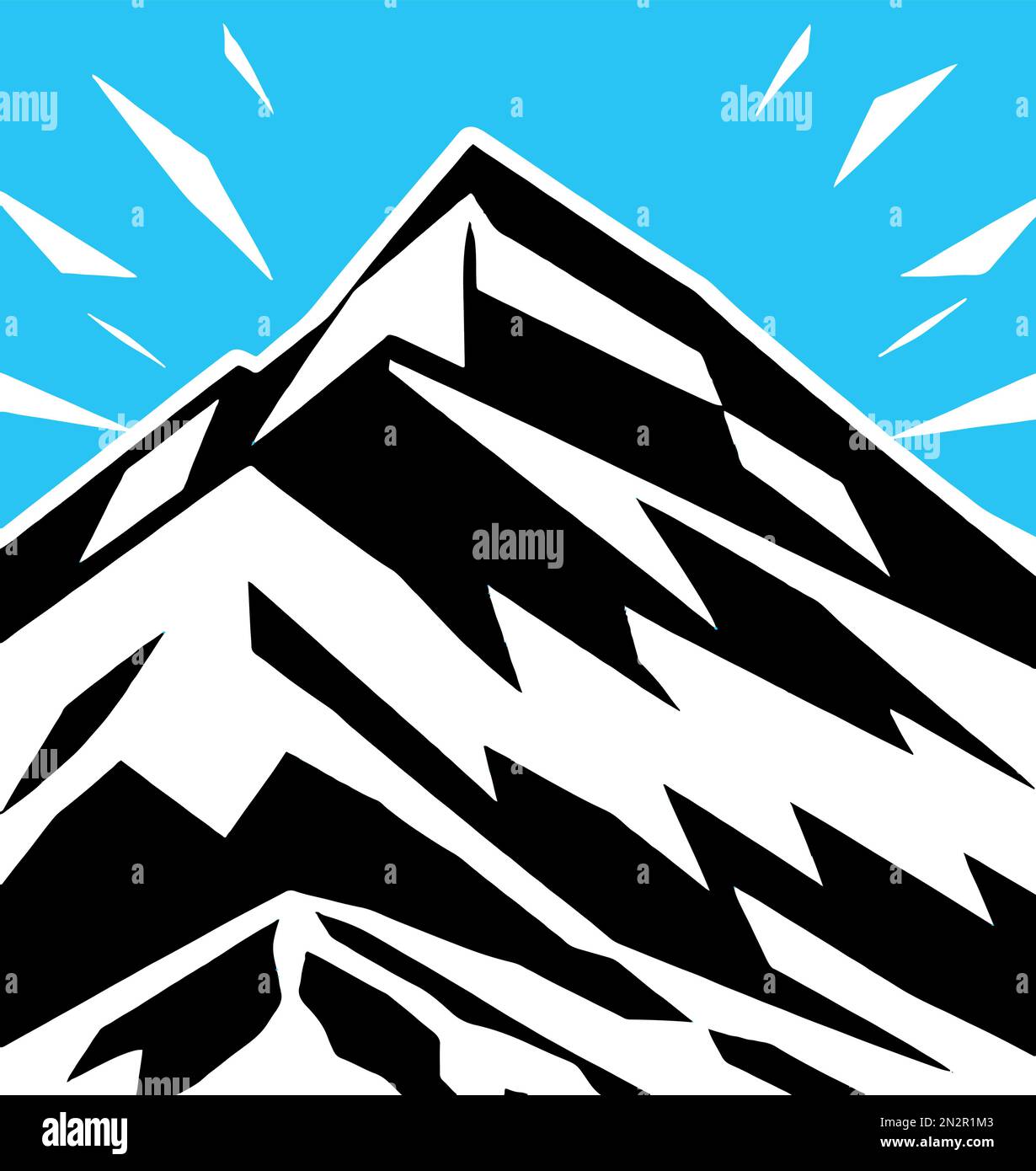 Mountain and fjord landscape Stock Vector Images - Alamy