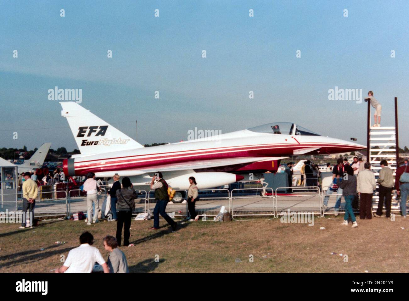 British Aerospace mock-up of the European Fighter Aircraft, EFA, which ...