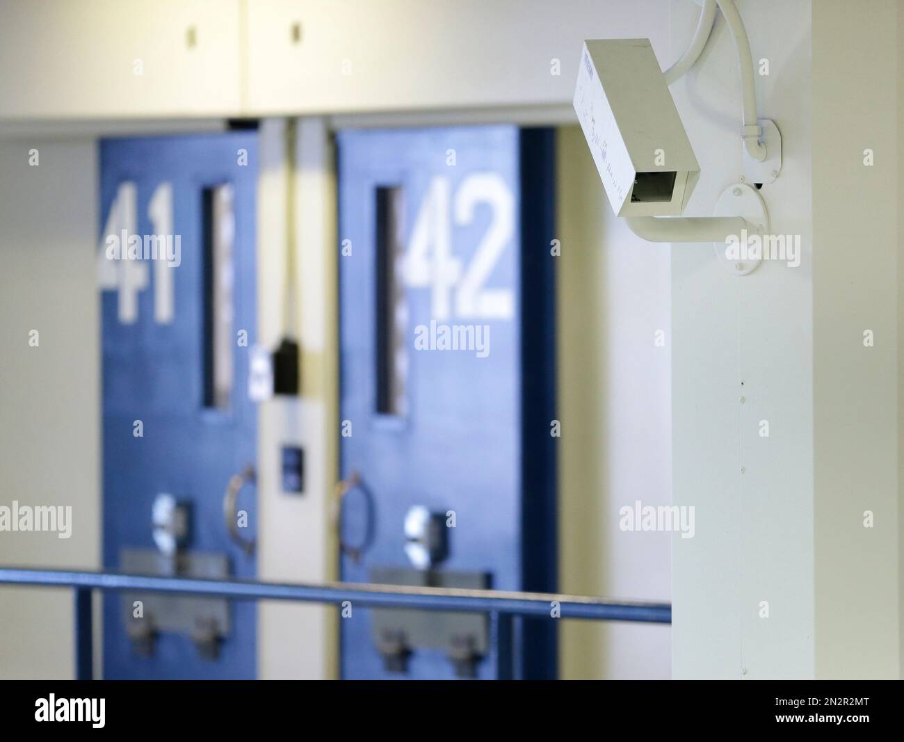 Cameras watch over an enhanced supervision housing unit on Rikers ...