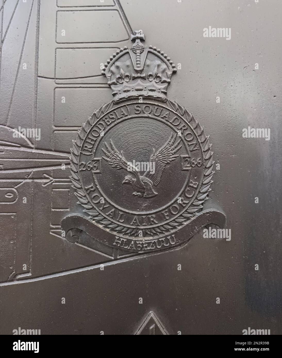 The crest of No. 266 (Rhodesia) Squadron RAF on the Battle of Britain ...