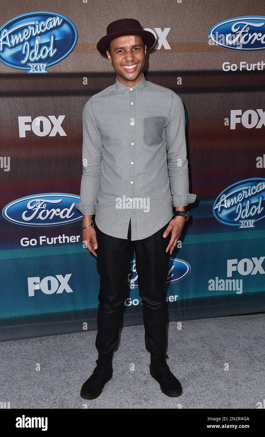 Rayvon Owen arrives at the "American Idol XIV" finalists party at The ...
