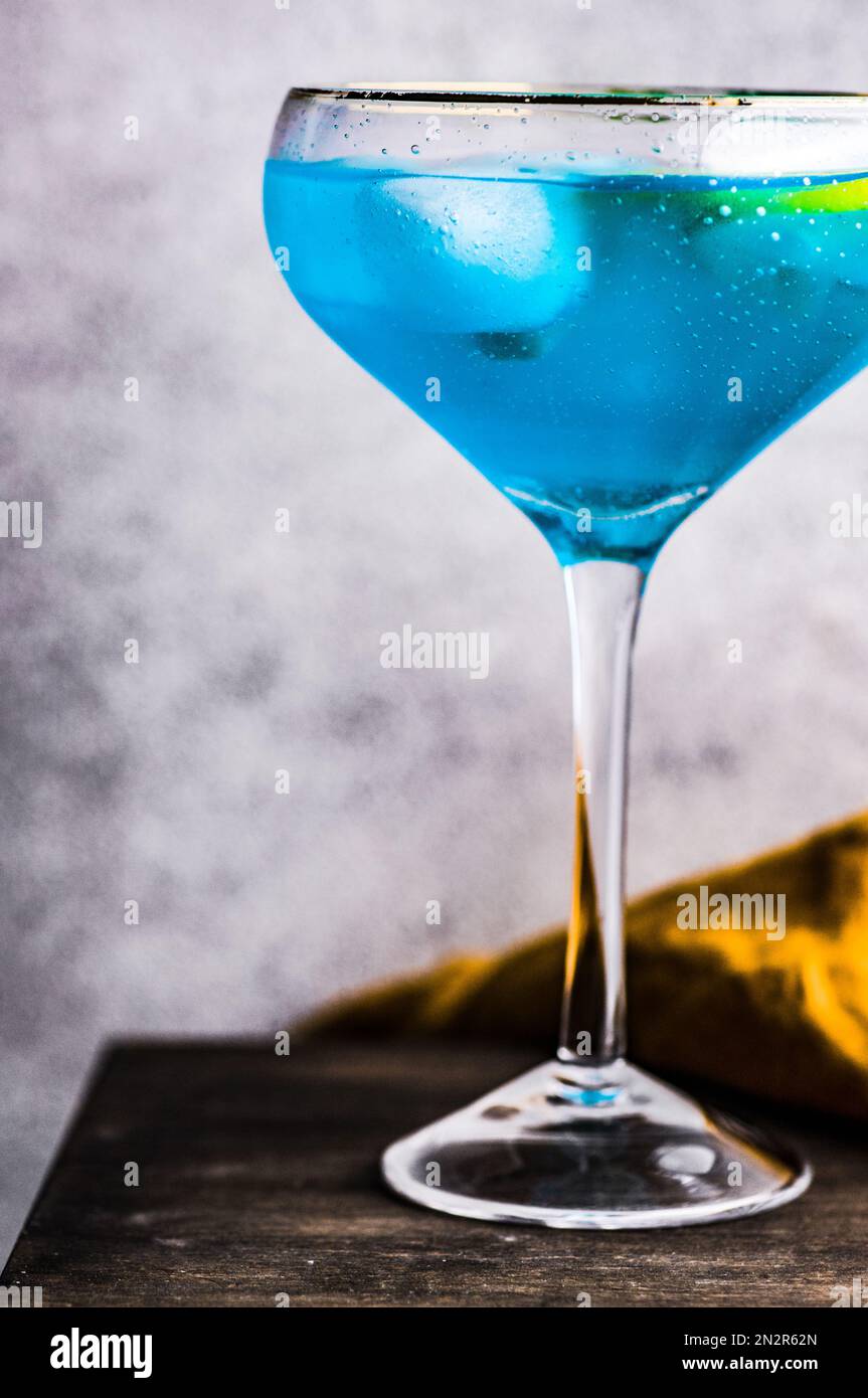 Blue Kamikaze Cocktail