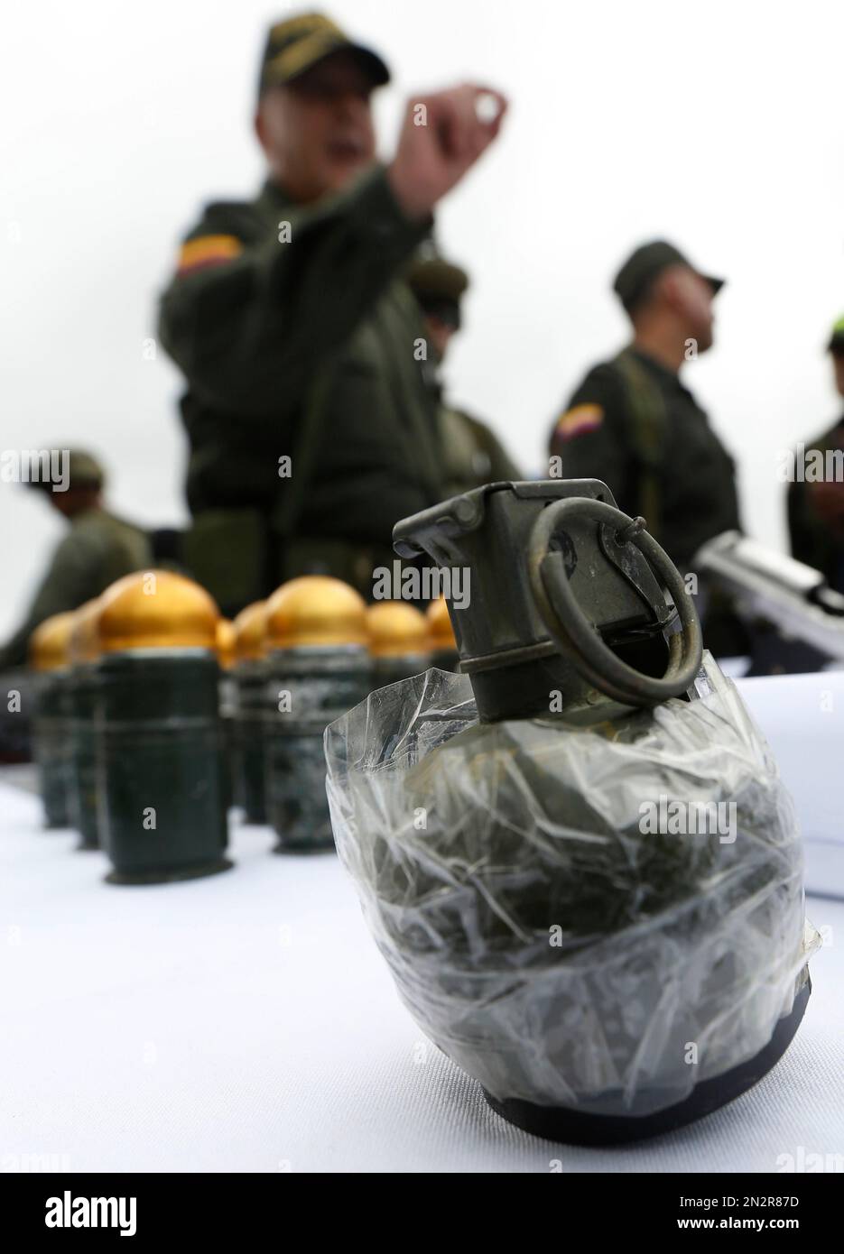 Gen. Ricardo Restrepo the commander of counter-narcotic police, left ...