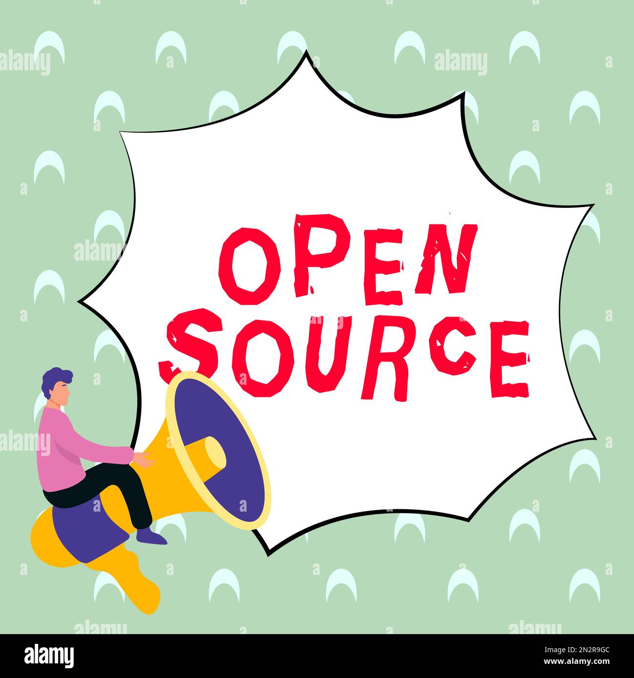 Text sign showing Open Source, Business approach denoting software which original source code ...