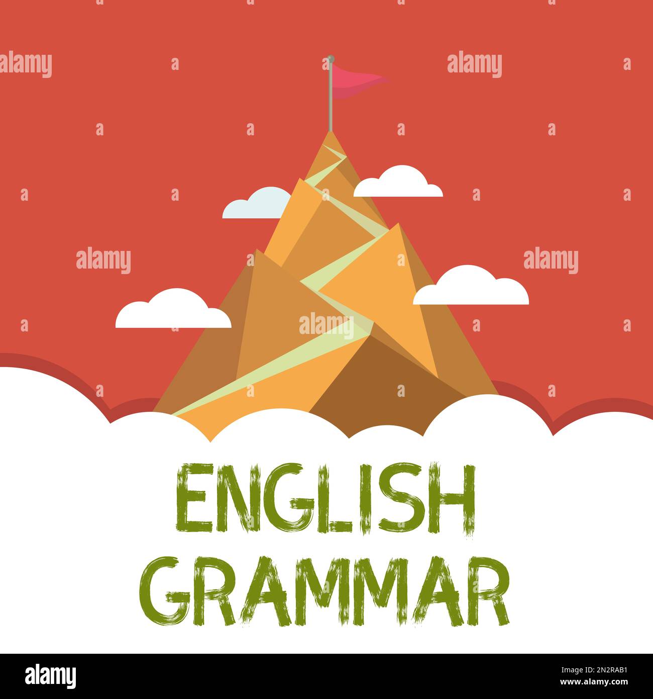 Text caption presenting English Grammar, Concept meaning courses cover ...