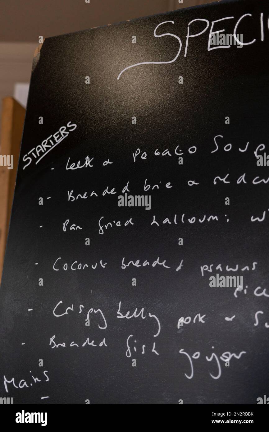 Hand written menu hi-res stock photography and images - Alamy