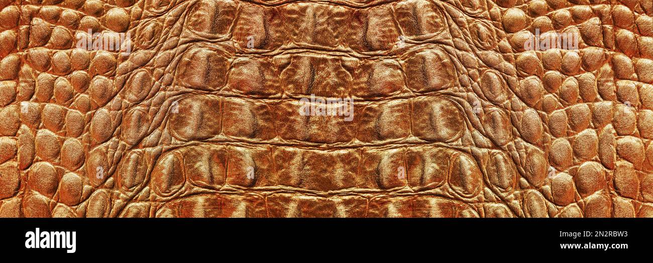 Panorama of genuine leather texture background close-up embossed under ...