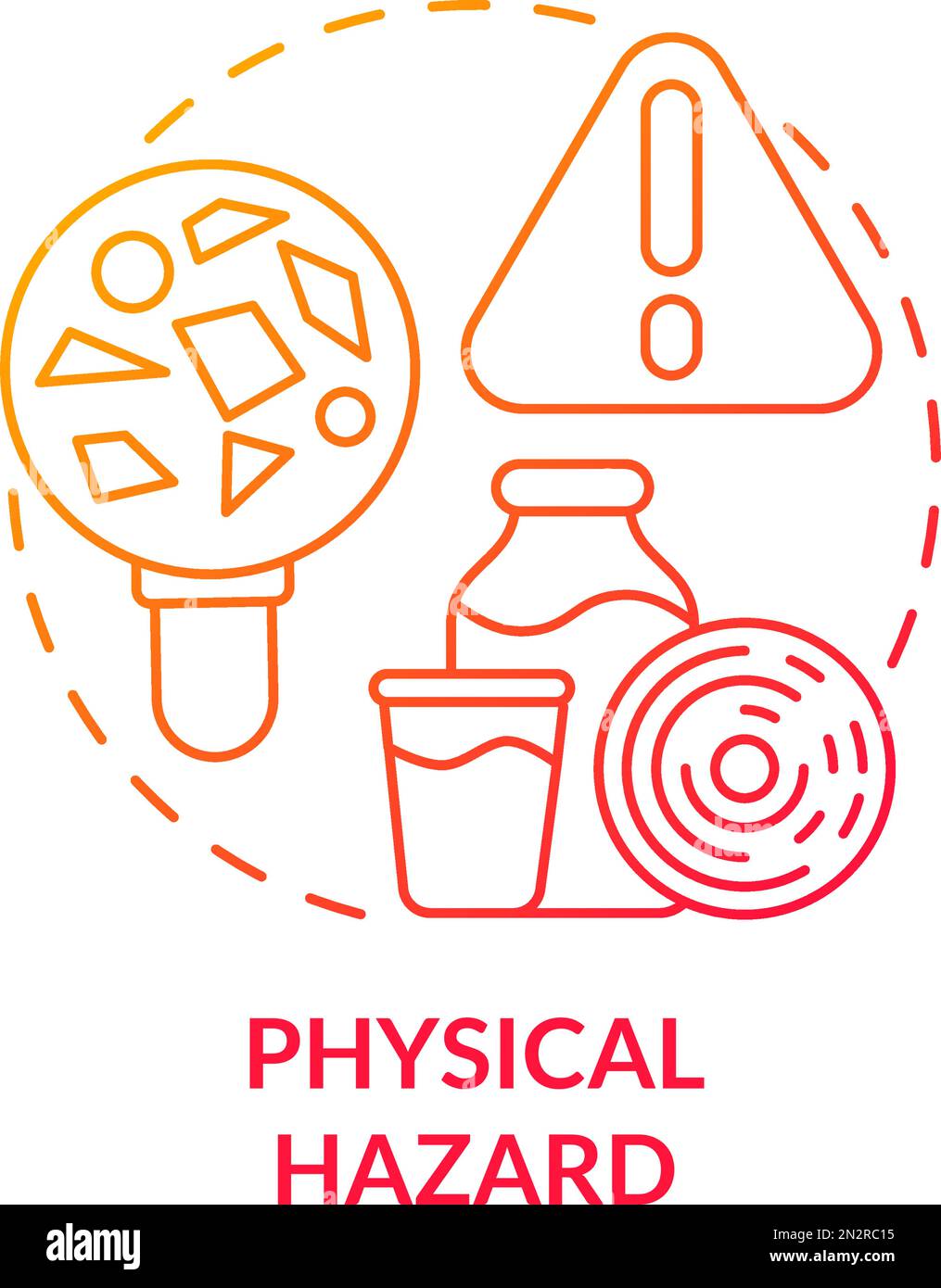 Physical hazard red gradient concept icon Stock Vector Image & Art - Alamy