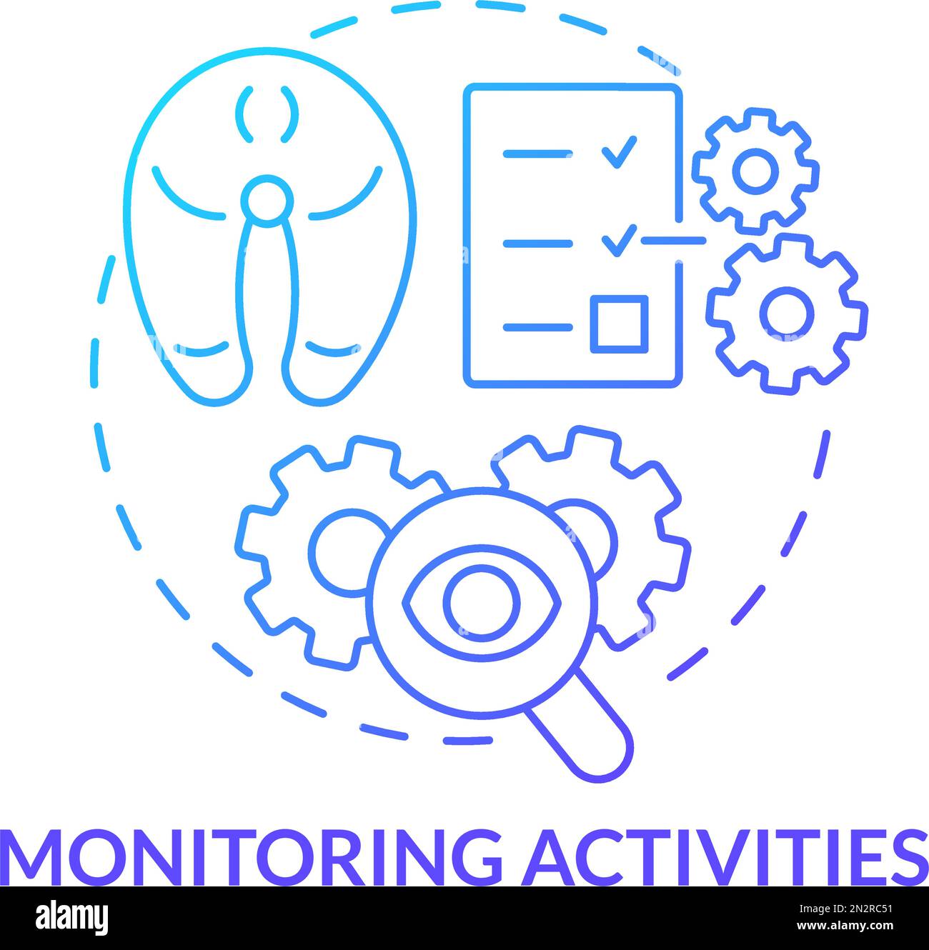 Monitoring activities blue gradient concept icon Stock Vector Image ... Monitoring activities blue gradient concept icon Stock Vector Image ...