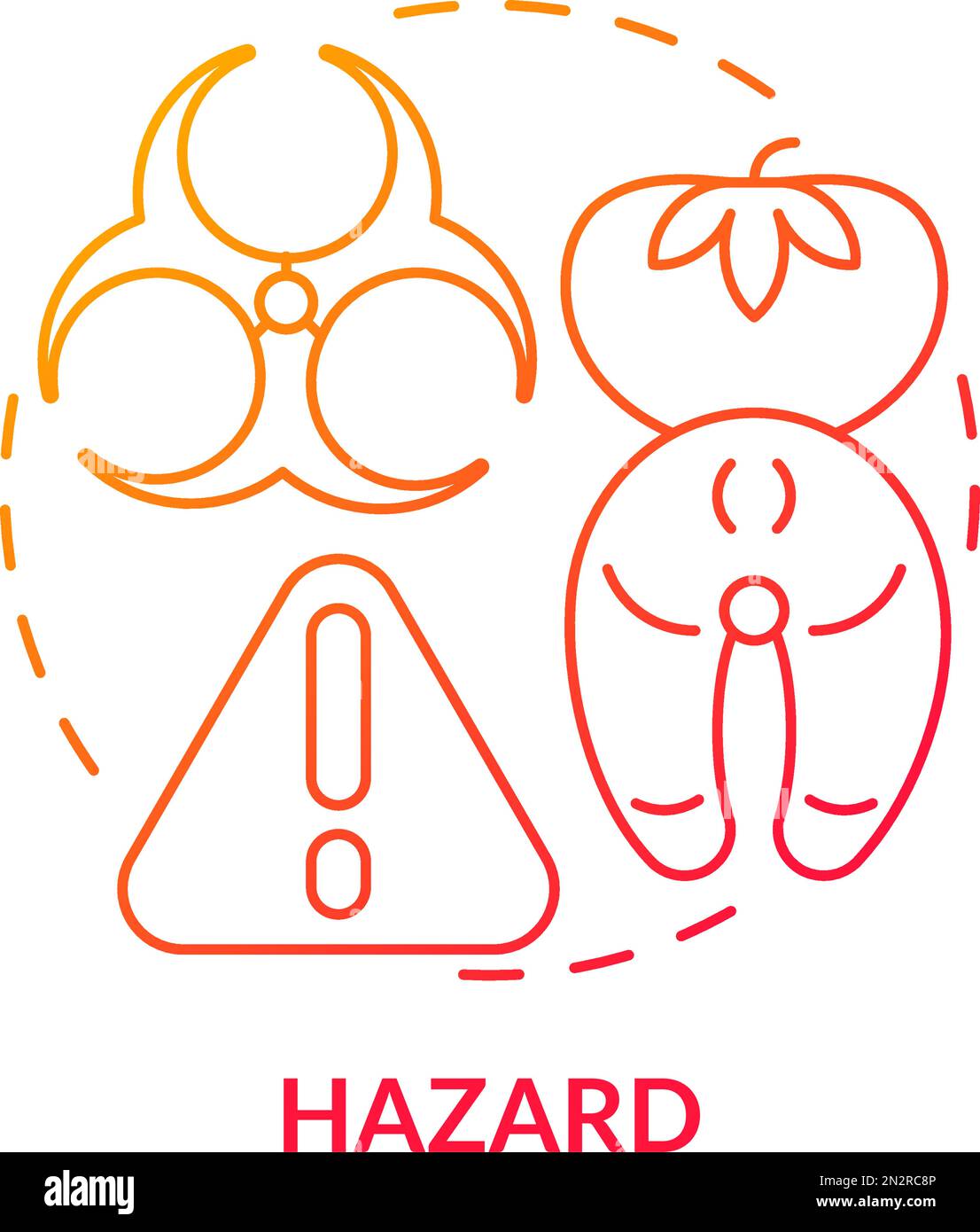 Hazard red gradient concept icon Stock Vector Image & Art - Alamy