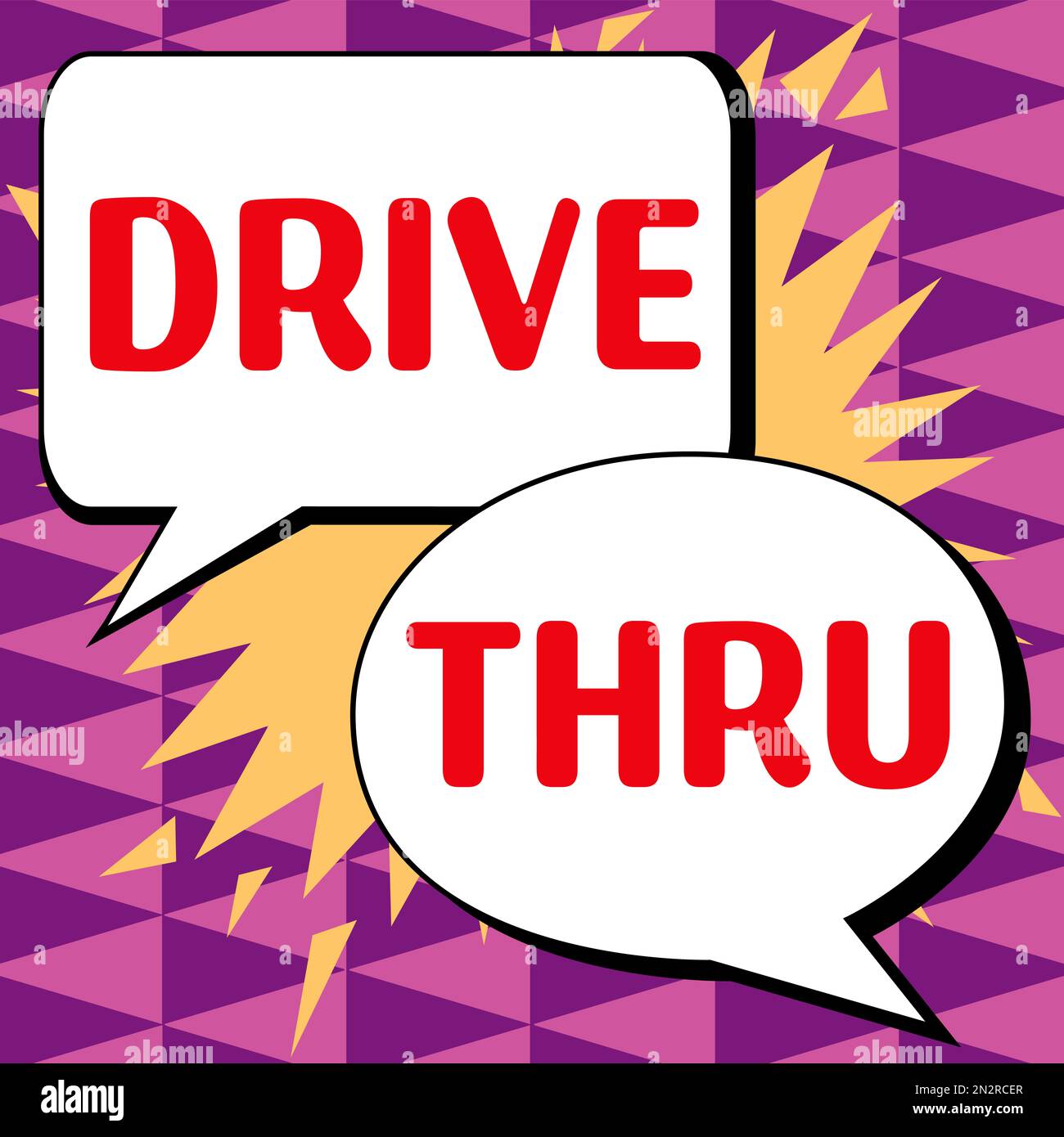 Writing displaying text Drive Thru, Internet Concept place where you ...