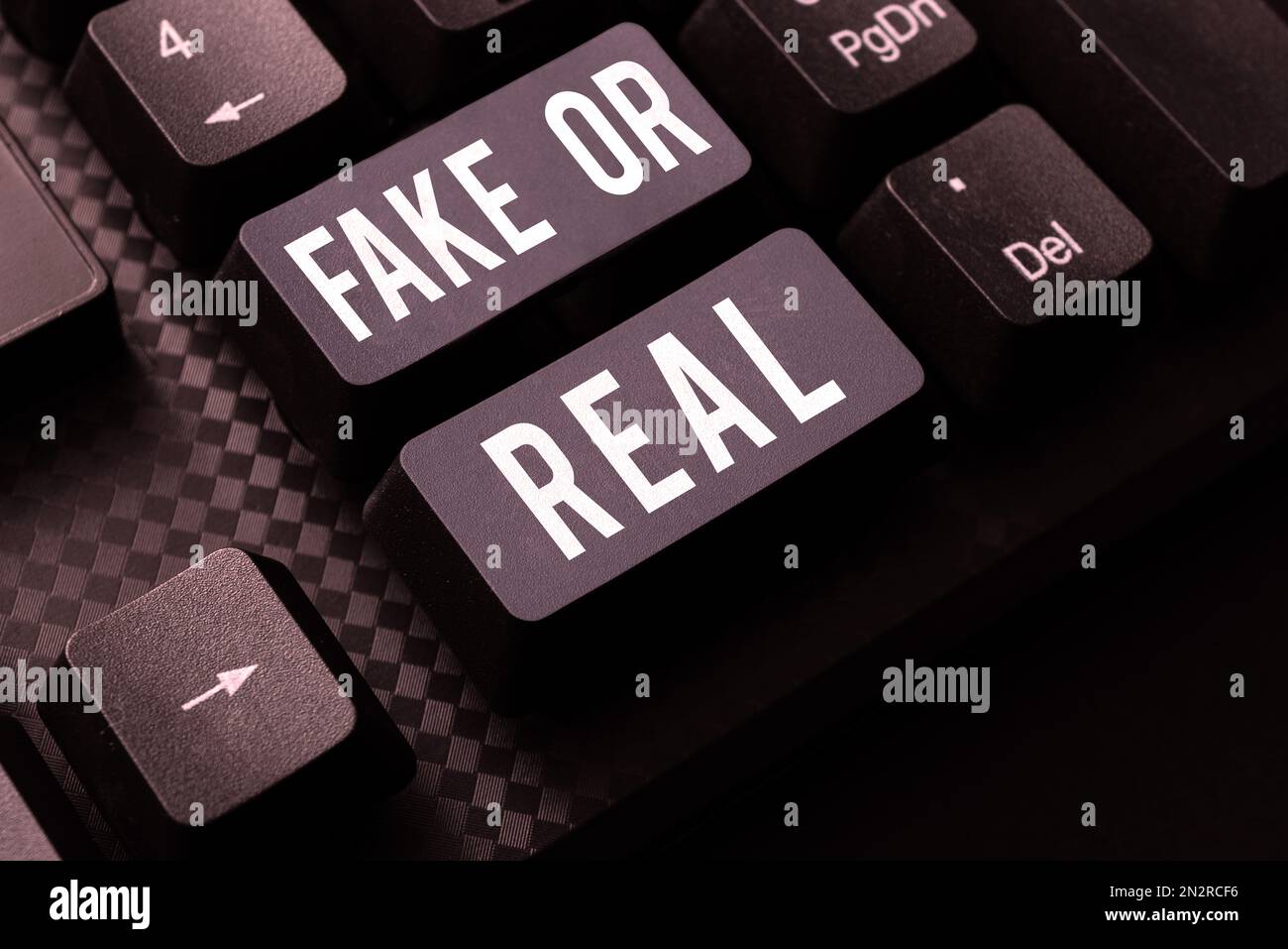 Text caption presenting Fake Or Real, Word Written on difference ...