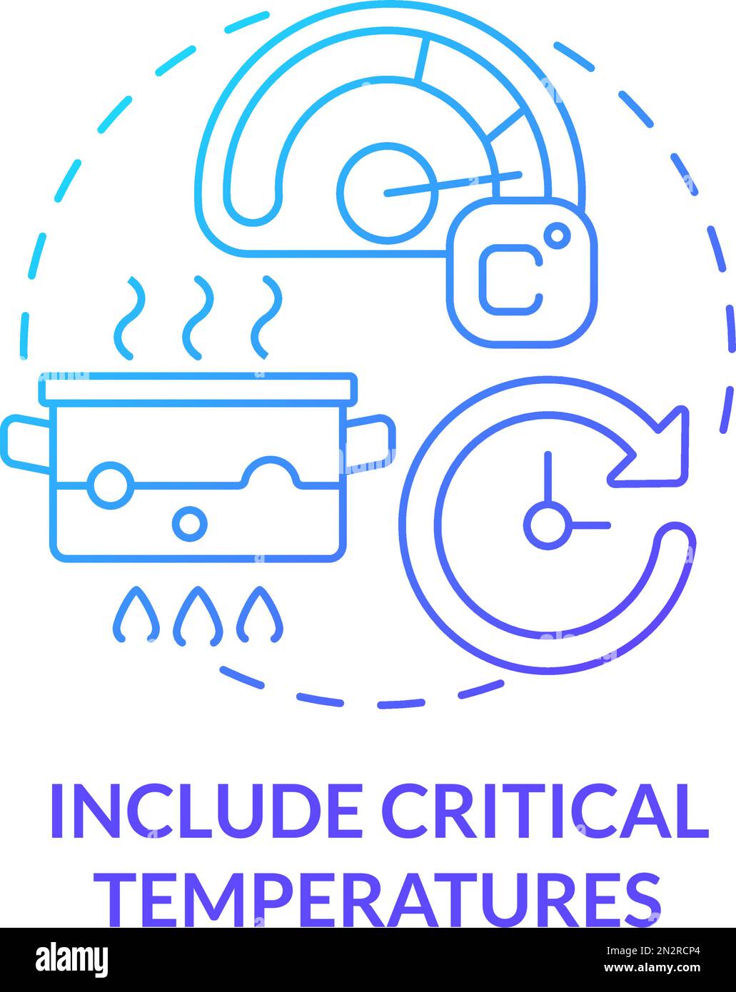 Include critical temperatures blue gradient concept icon Stock Vector ...