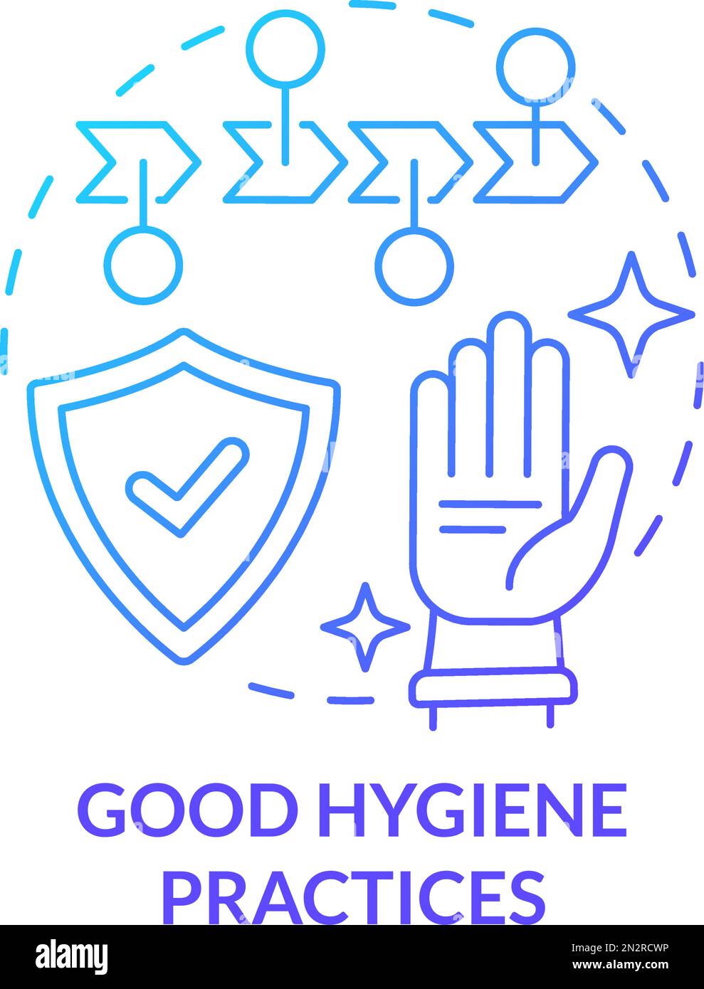 Good hygiene practices blue gradient concept icon Stock Vector Image & Art - Alamy
