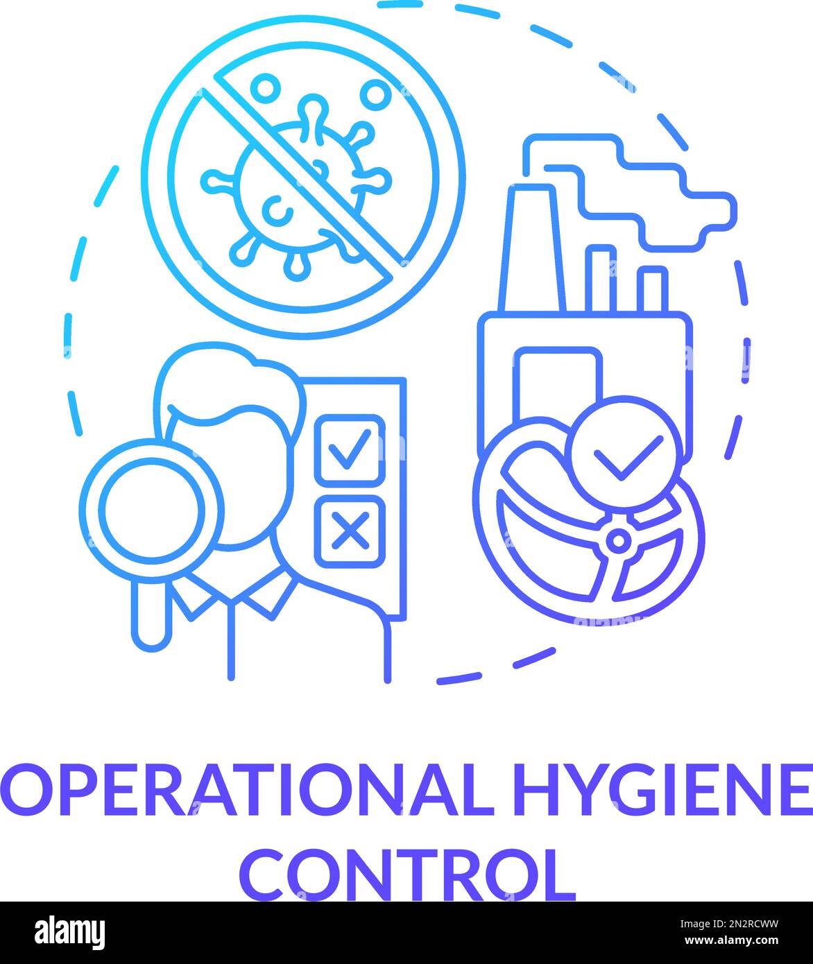 Operational hygiene control blue gradient concept icon Stock Vector ... Operational hygiene control blue gradient concept icon Stock Vector ...