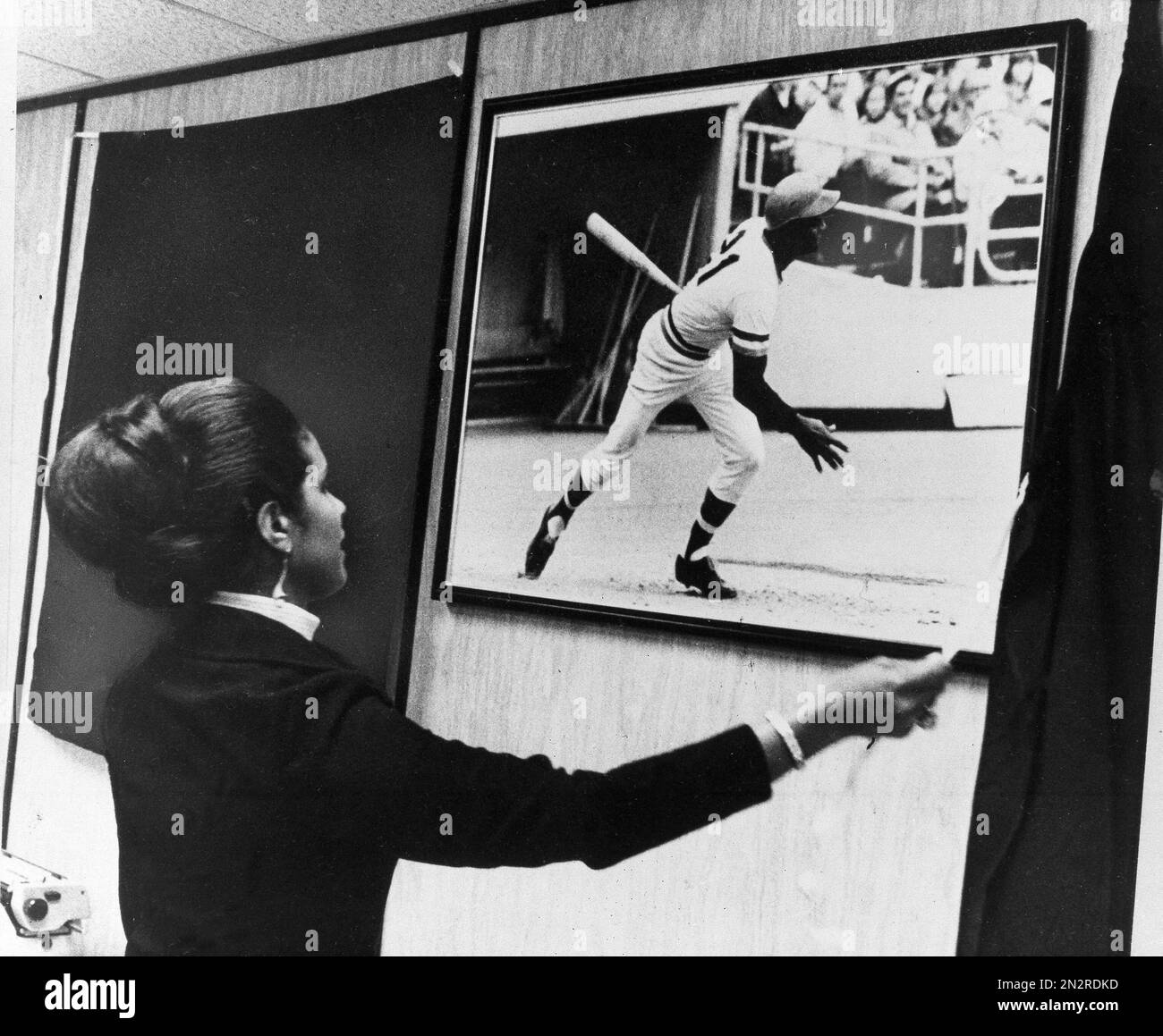 Vera Clemente, widow of the baseball great, Roberto Clemente, looks at ...