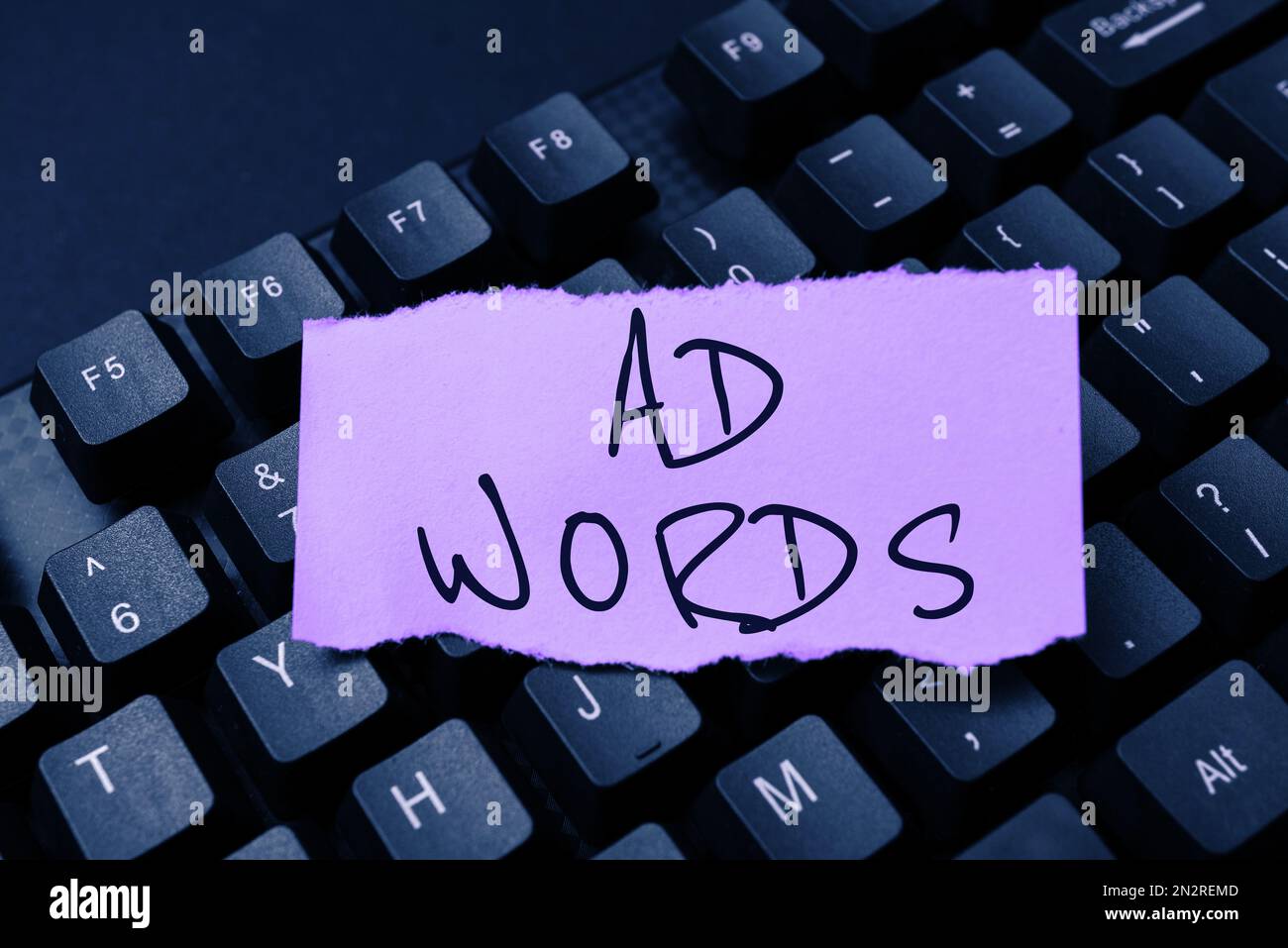 Hand writing sign Ad Words, Word Written on oversee and control the ...