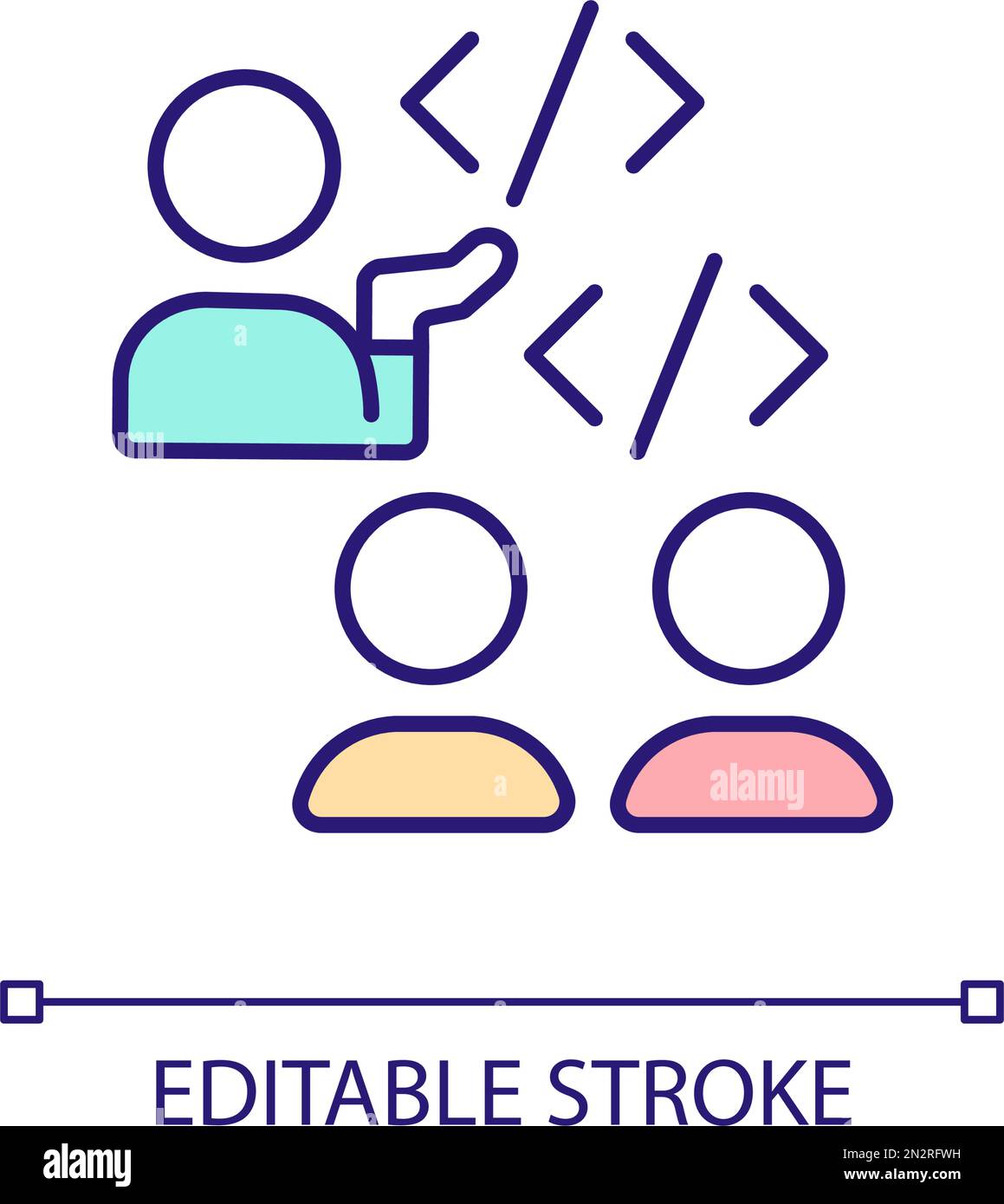 Coding training RGB color icon Stock Vector Image & Art - Alamy