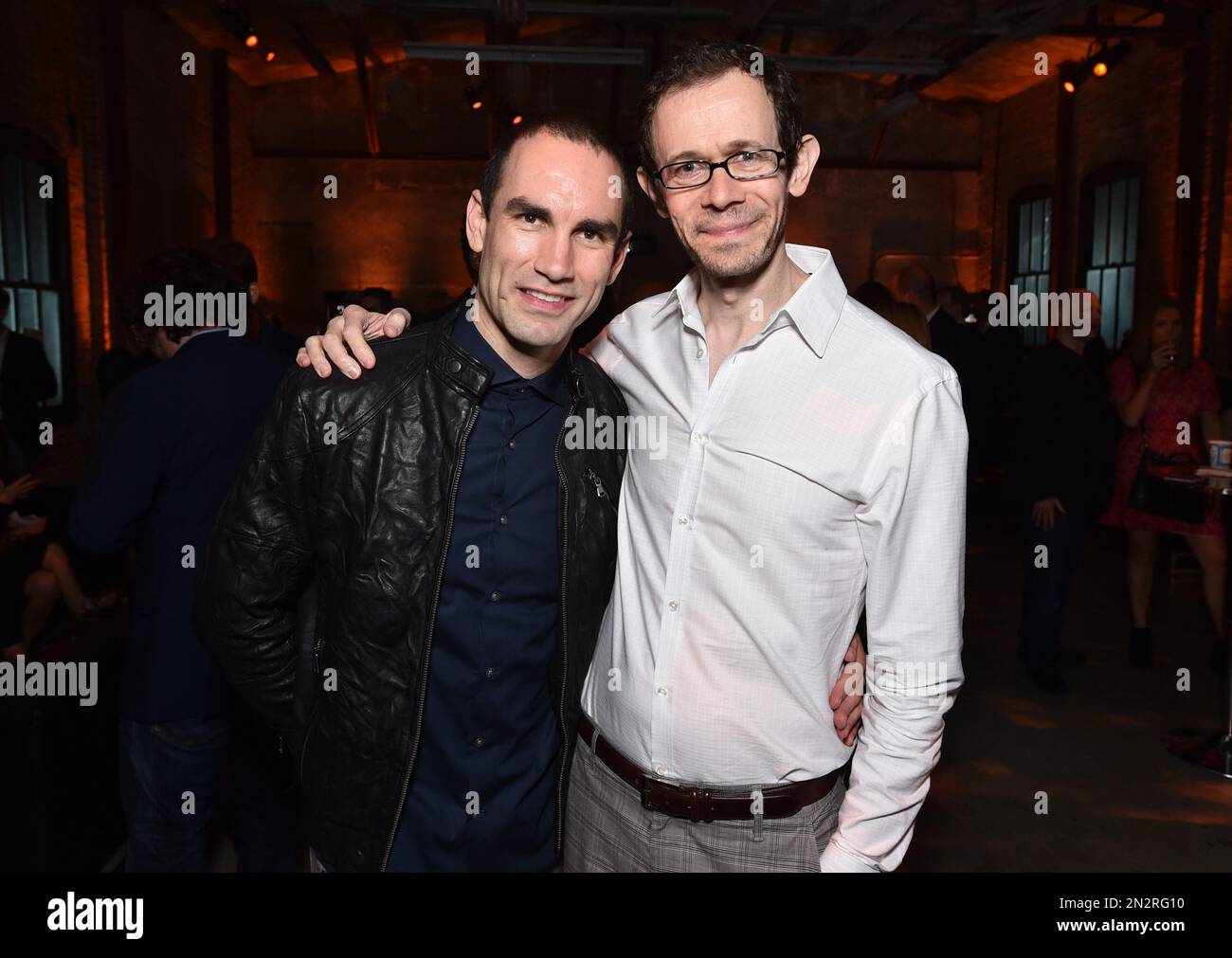 Aaron Farb, left, and Adam Godley attend the Los Angeles premiere of ...