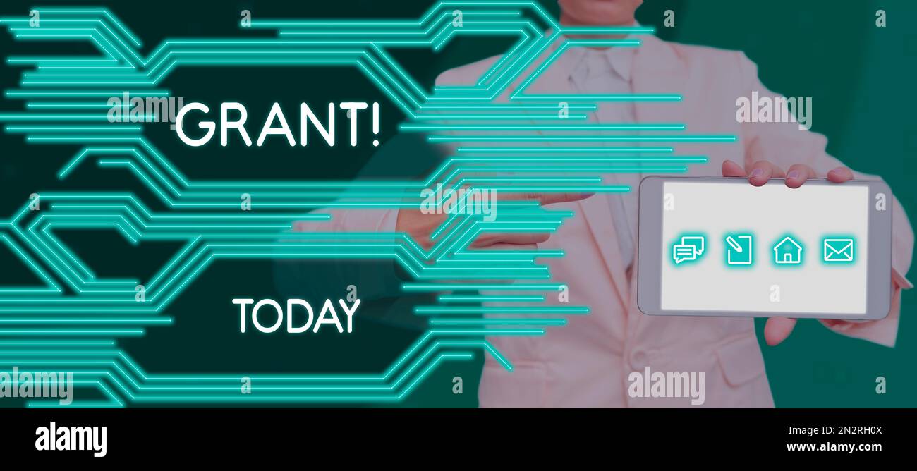 Conceptual display Grant, Business concept Money given by an ...