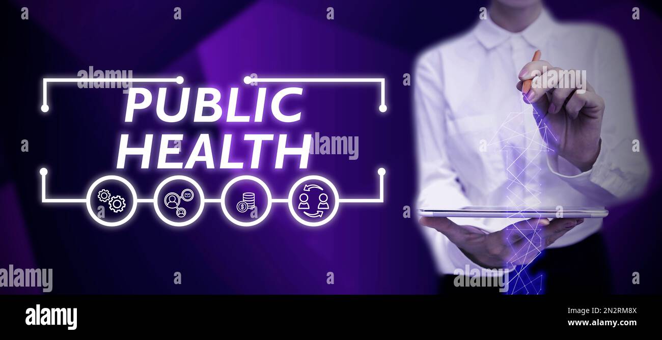 Text sign showing Public Health, Concept meaning Promoting healthy ...