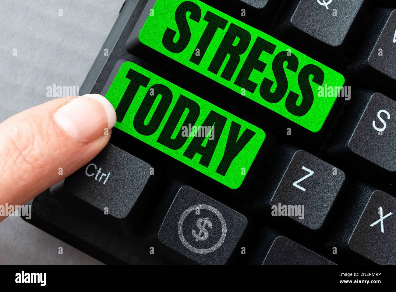 Hand writing sign Stress, Business concept a physical chemical or ...