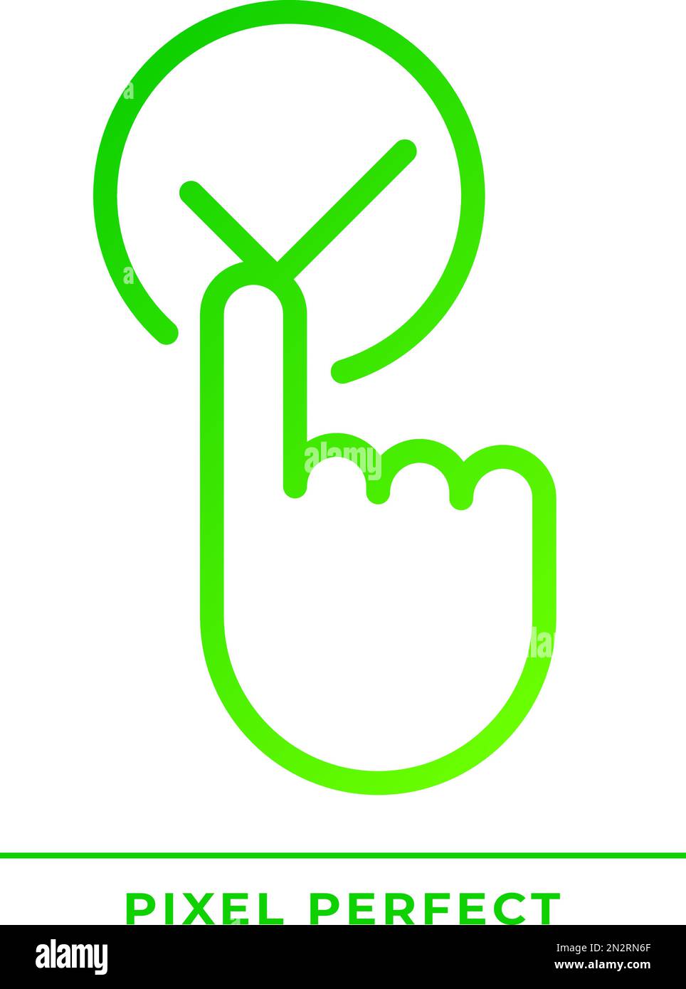 Click accept button pixel perfect gradient linear vector icon Stock Vector Image & Art - Alamy