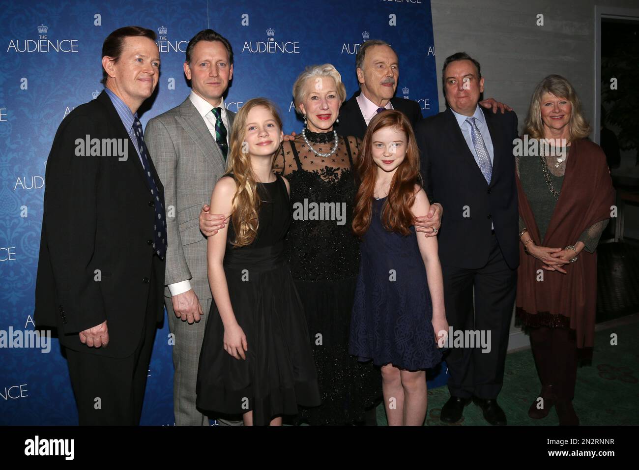 From left, Dylan Baker, Rufus Wright, Elizabeth Teeter, Helen Mirren ...