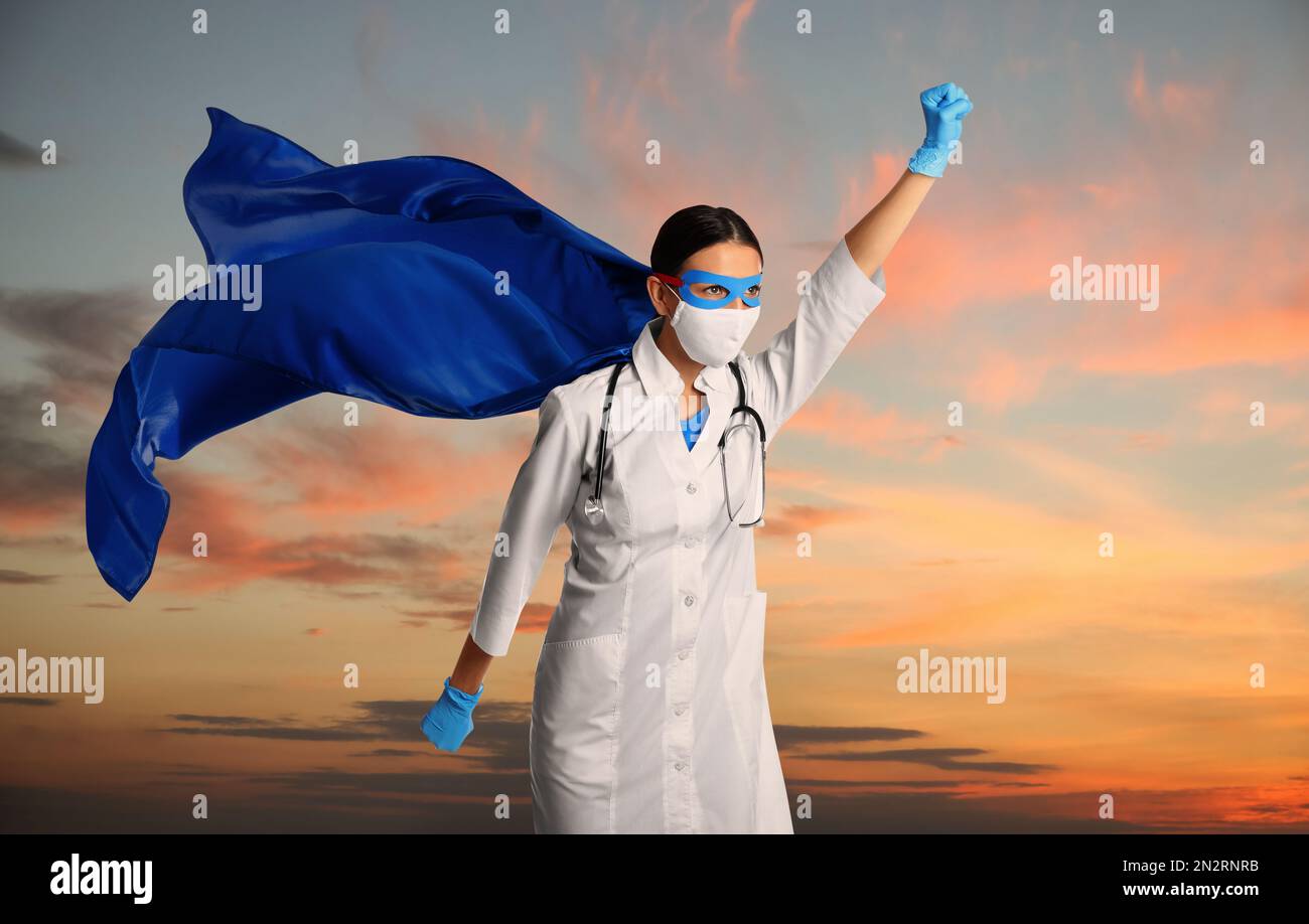 Medical workers fighting with dangerous diseases. Doctor dressed as ...