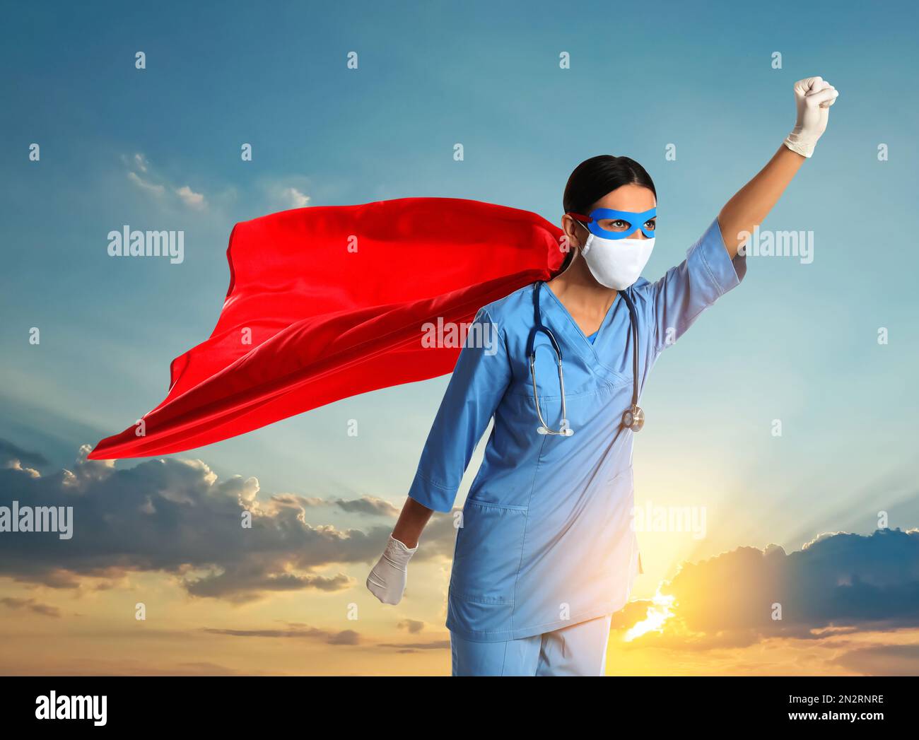 Medical workers fighting with dangerous diseases. Doctor dressed as ...