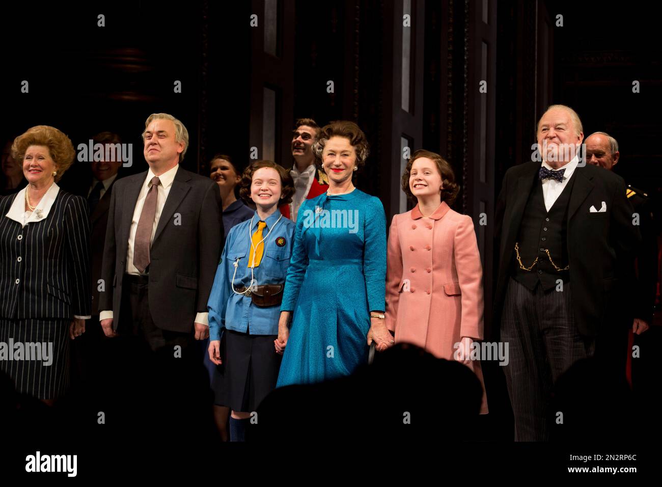 Judith Ivey, from left, Richard McCabe, Sadie Sink, Helen Mirren ...