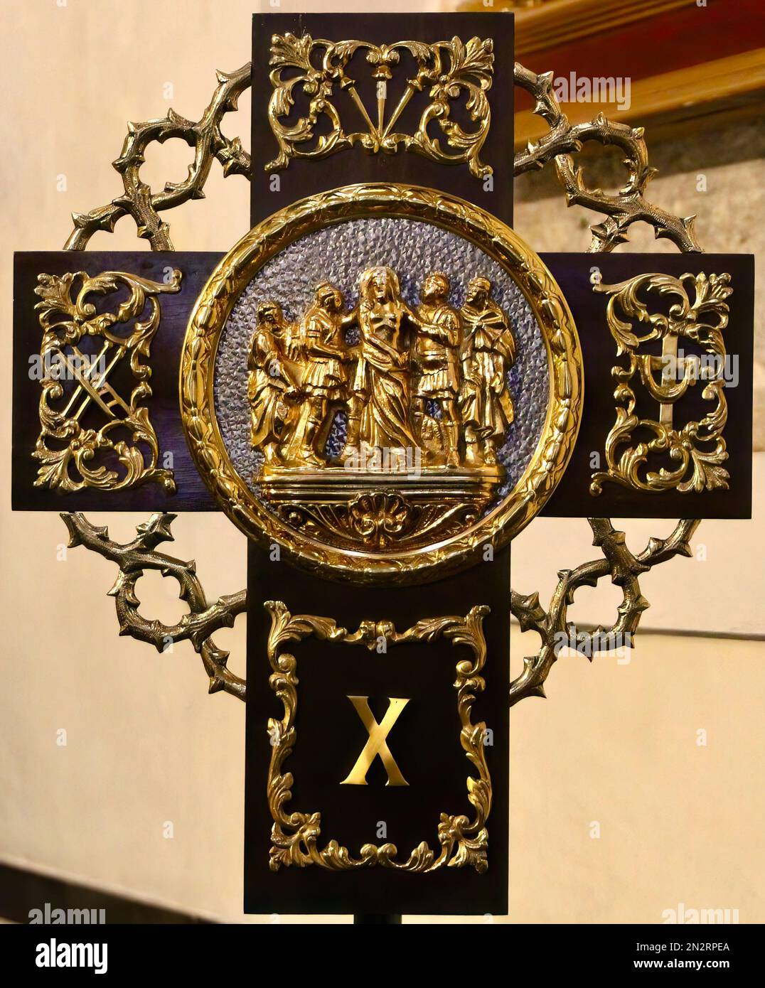 Gothic tenth station of the cross in the Church of Saint Nicholas and ...