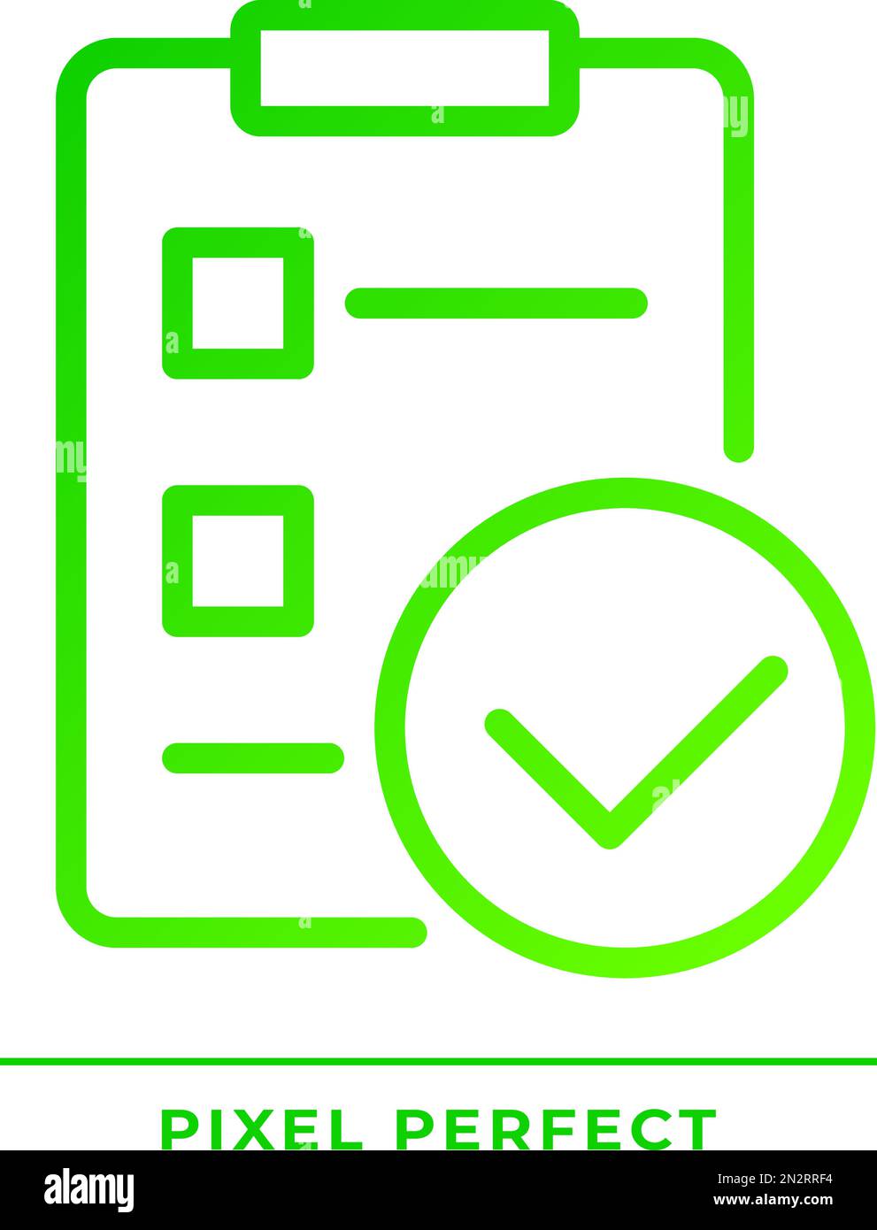 Checklist with checkmarks pixel perfect gradient linear vector icon ... Checklist with checkmarks pixel perfect gradient linear vector icon ...