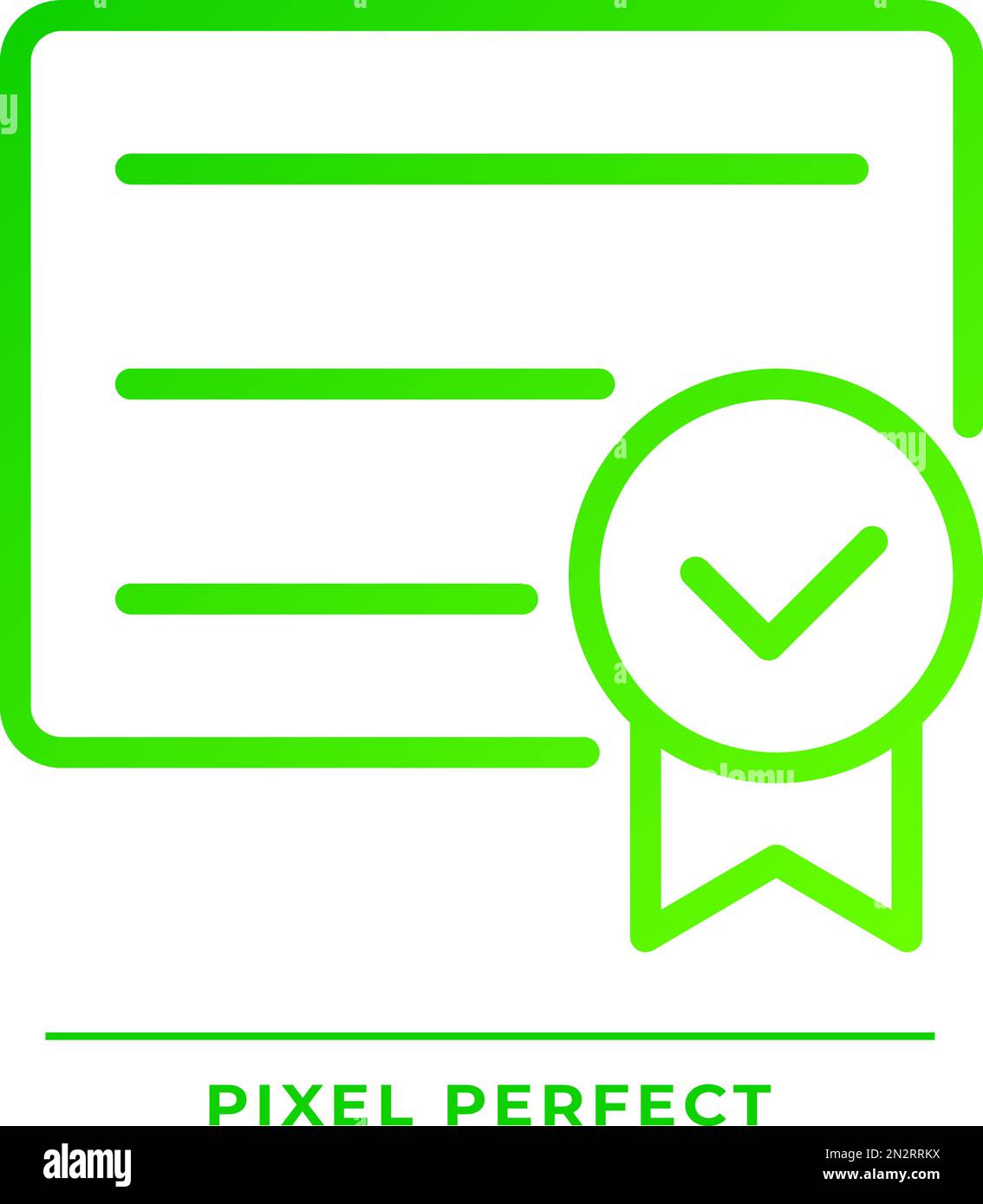 Diploma with check mark pixel perfect gradient linear vector icon Stock Vector Image & Art - Alamy