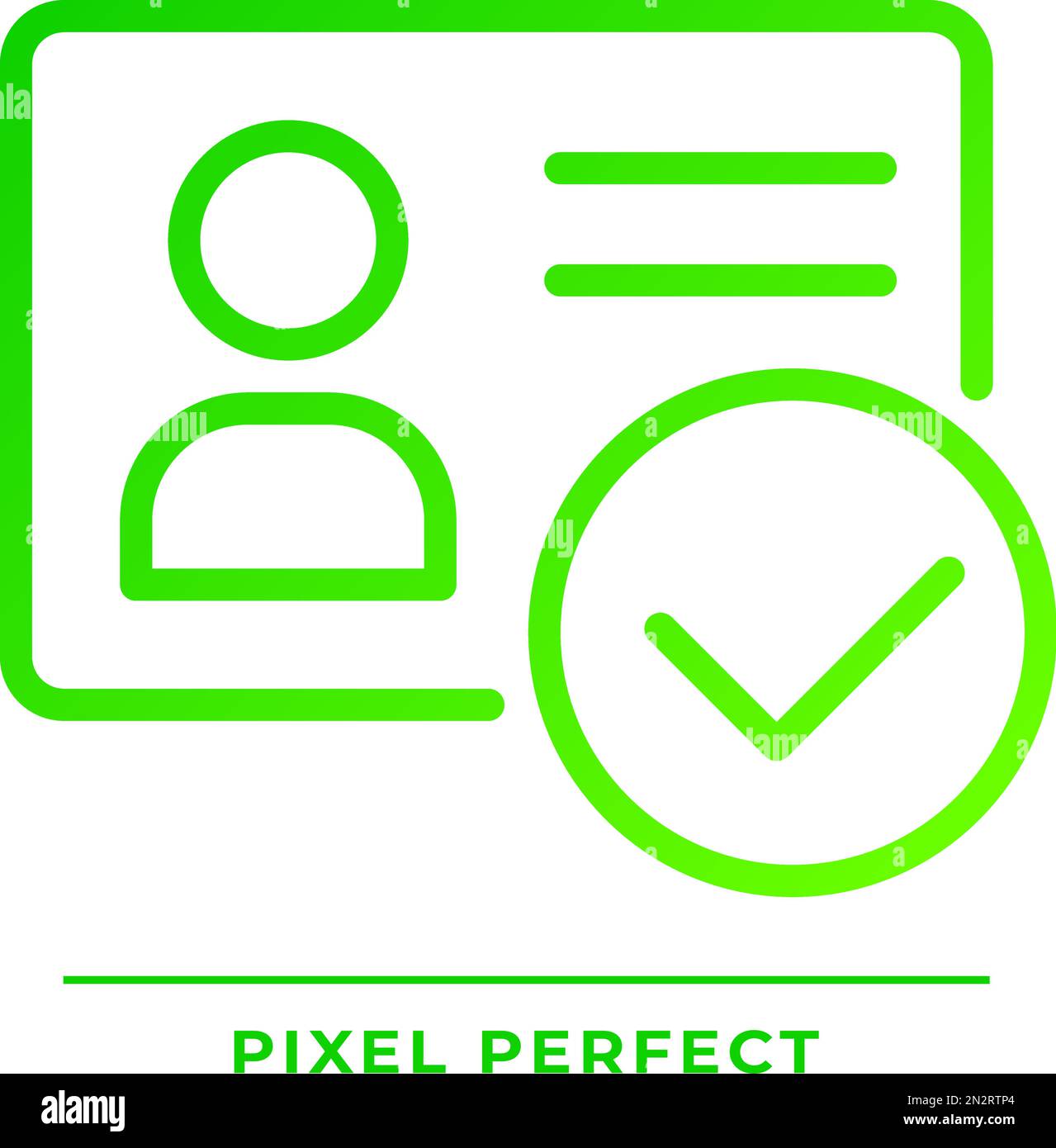 Identity verified pixel perfect gradient linear vector icon Stock Vector Image & Art - Alamy