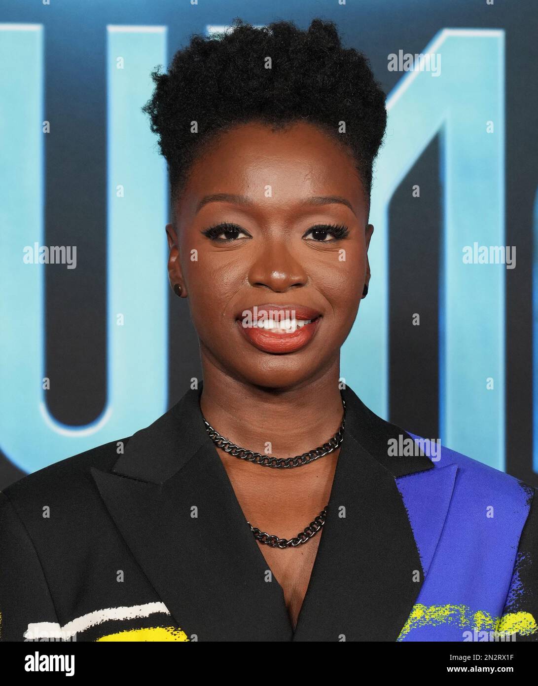 Los Angeles, USA. 06th Feb, 2023. Folake Olowofoyeku arrives at the ...