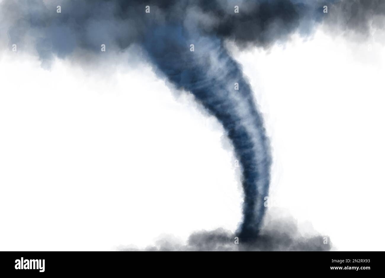 Whirlwind on white background, illustration. Weather phenomenon Stock ...