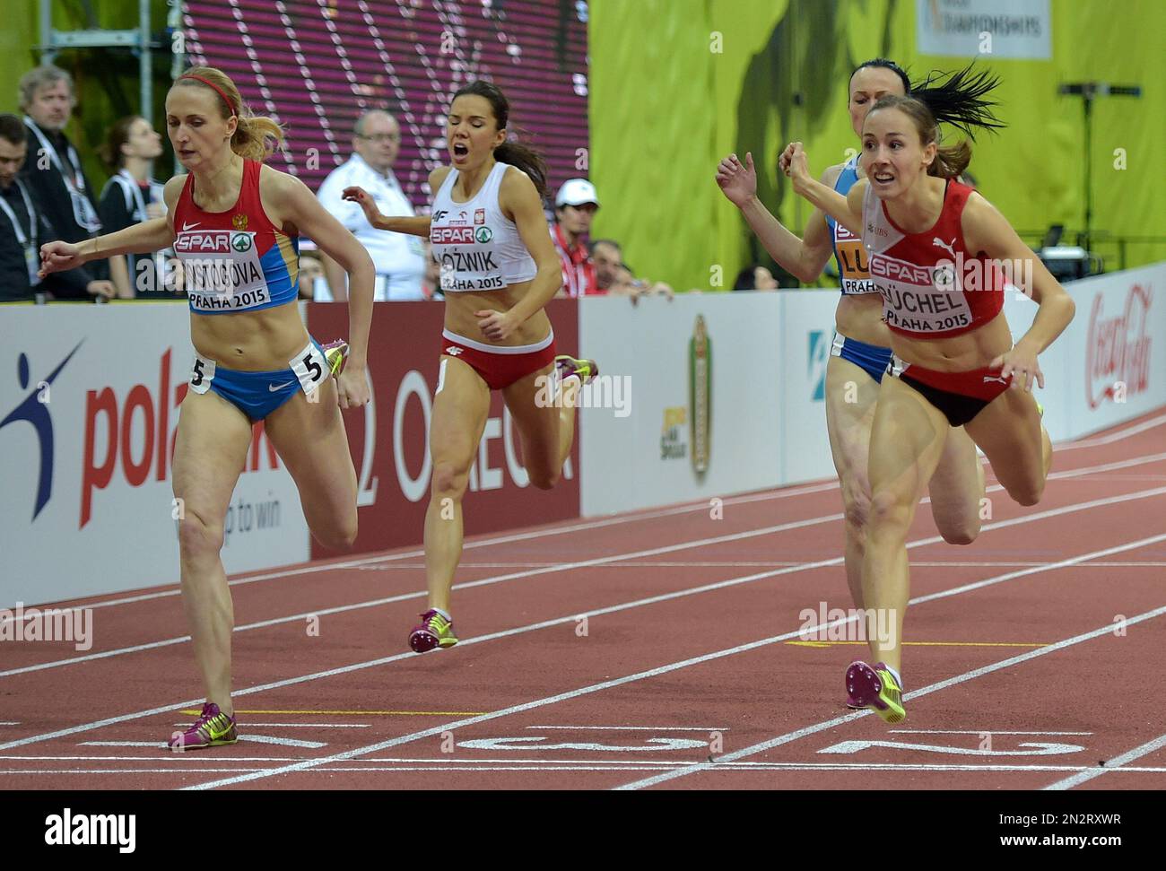 Russia's Yekaterina Poistogova, left, and Switzerland's Selina Buechel ...