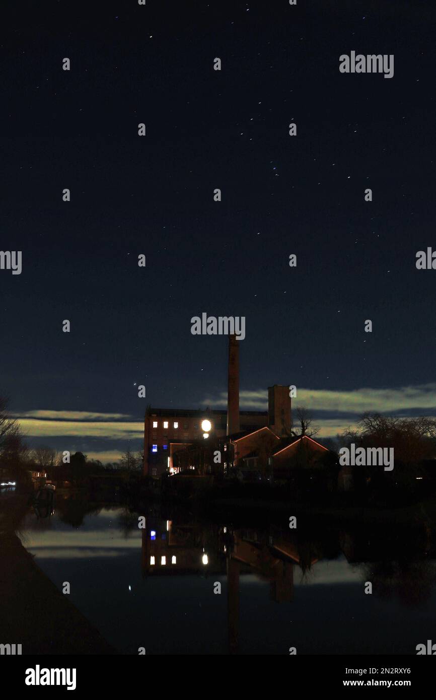 Burscough Mill under the stars, on a clear winters evening the stars ...