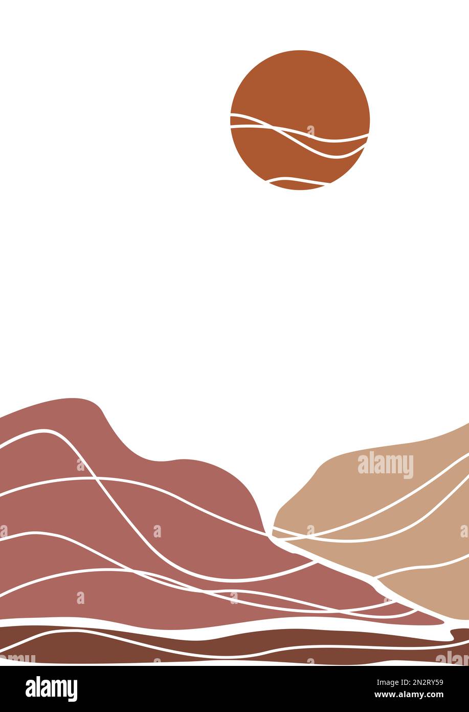 Beautiful abstract landscape in different shades of brown color Stock ...