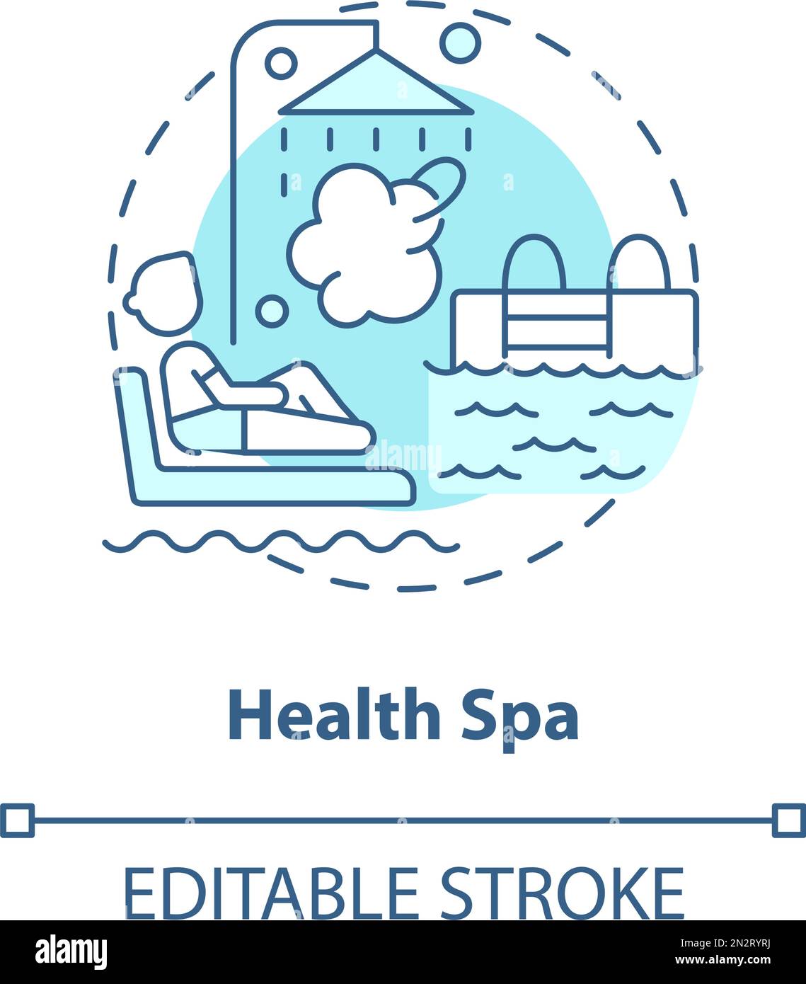 Health Spa Blue Concept Icon Stock Vector Image And Art Alamy