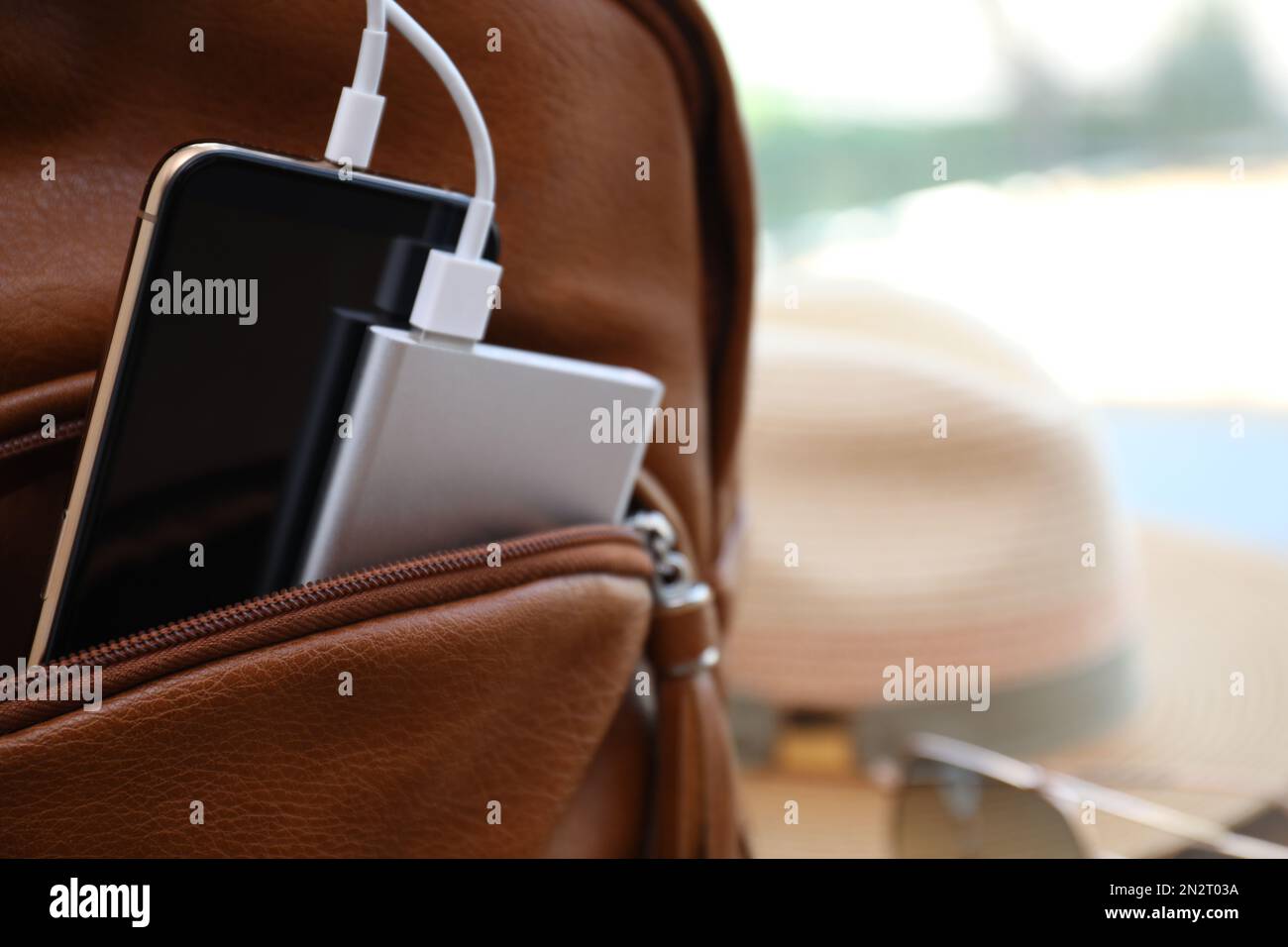 Phone charger backpack hi-res stock photography and images - Alamy